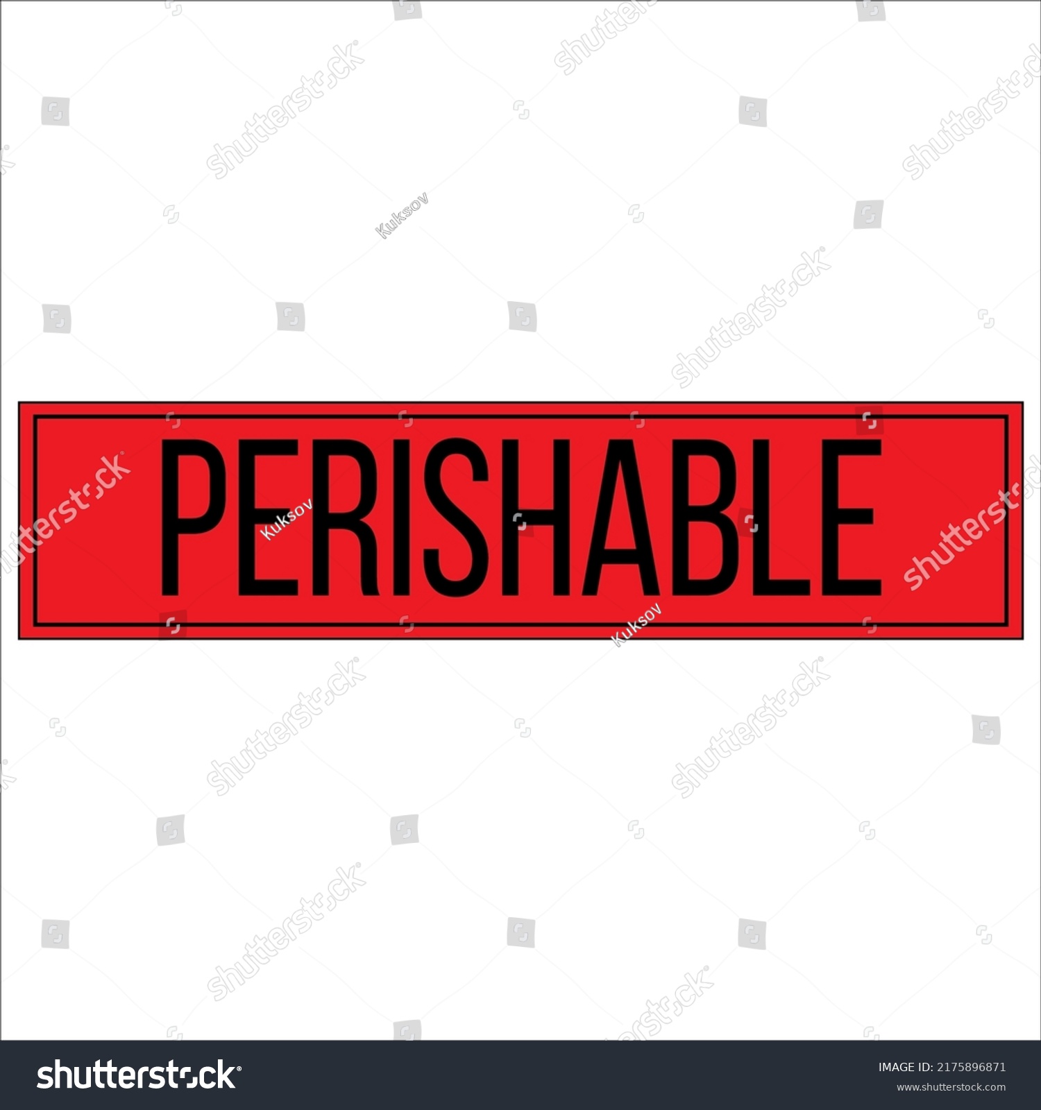 Perishable Sign Logo Label Sticker Vector Stock Vector (Royalty Free ...
