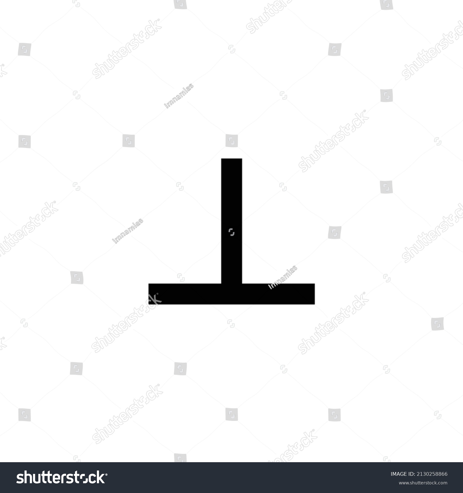 Perpendicular Symbol Vector Perpendicular Geometry Sign Stock Vector ...