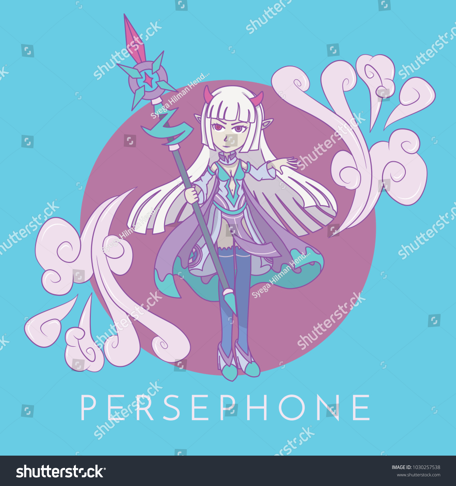 Persephone Character Vector Illustration: vector de stock (libre de ...