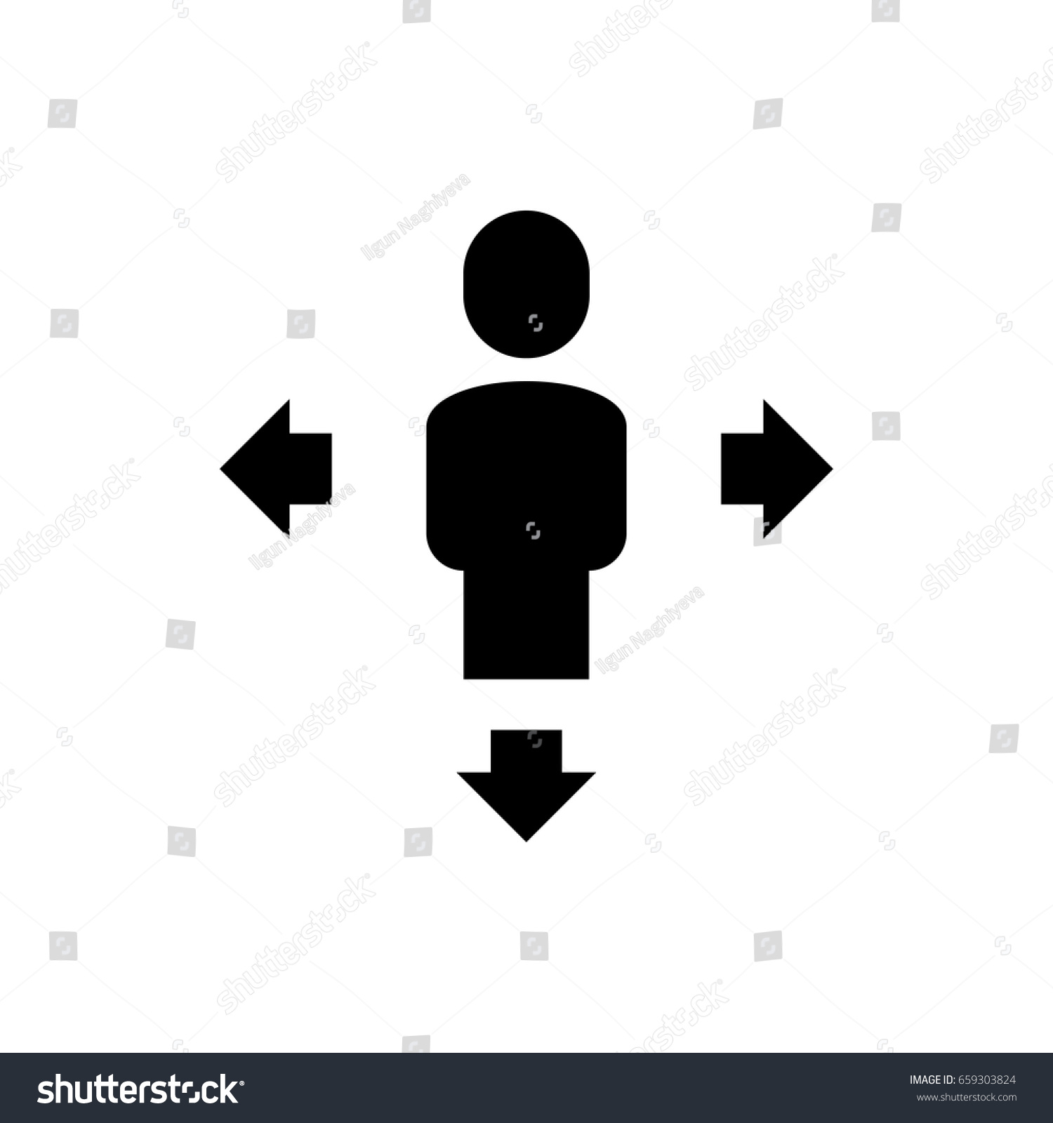 Person Move Icon Stock Vector (Royalty Free) 659303824