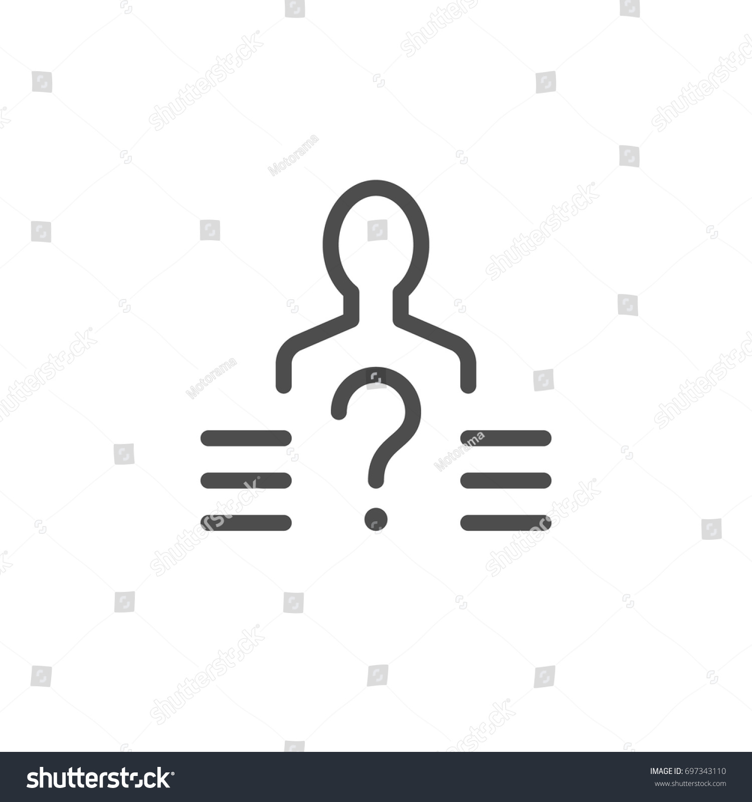 Person Selection Line Icon Stock Vector (Royalty Free) 697343110 ...