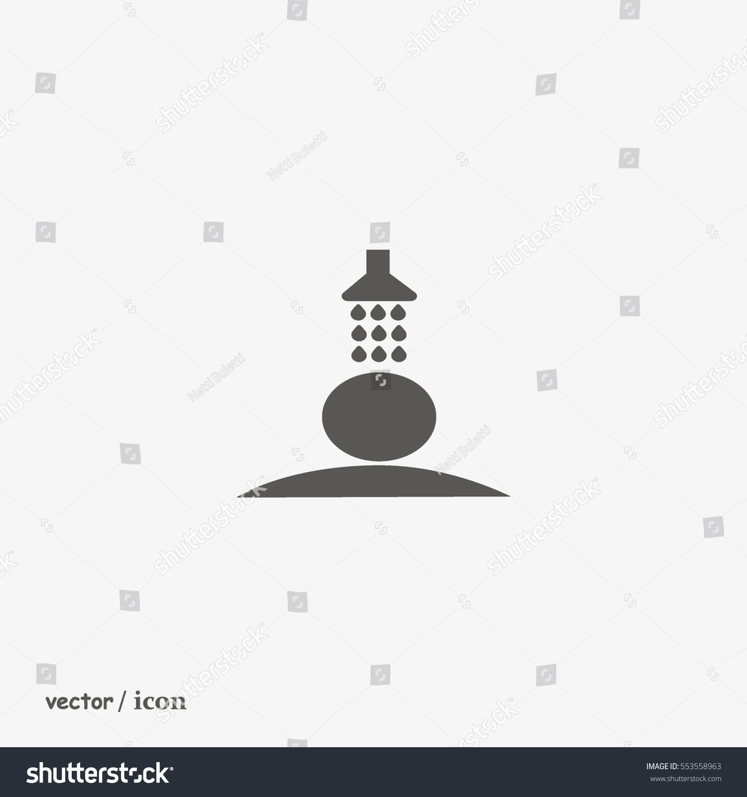 Person Shower Icon Stock Vector (Royalty Free) 553558963 | Shutterstock