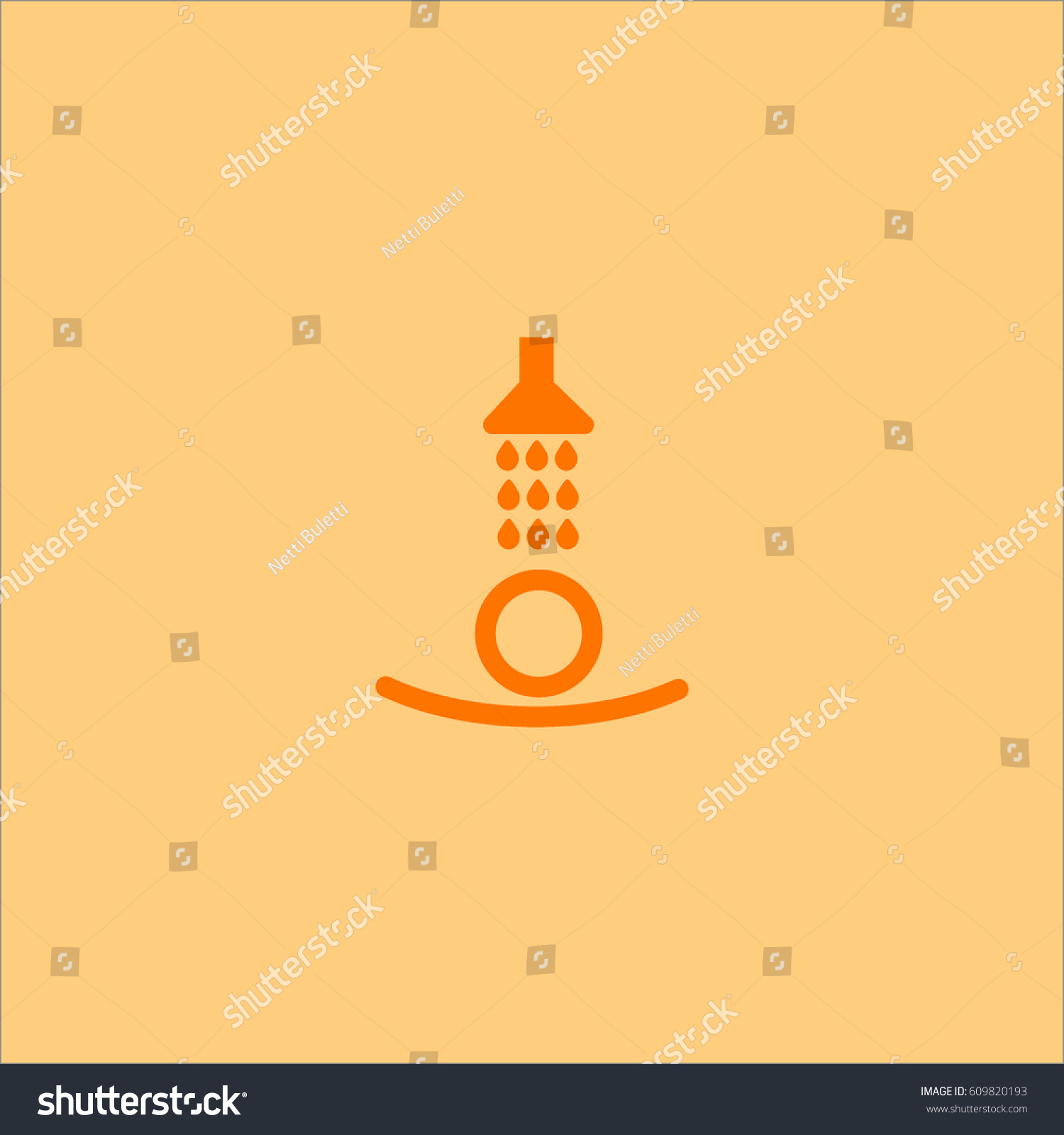 Person Shower Icon Stock Vector (Royalty Free) 609820193 | Shutterstock