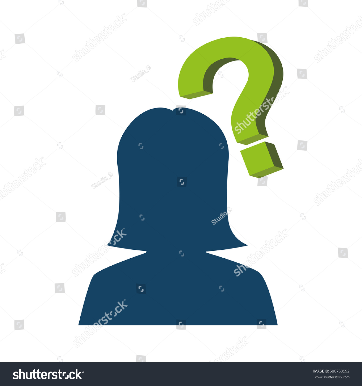 Person Silhouette Question Mark Stock Vector (Royalty Free) 586753592 ...