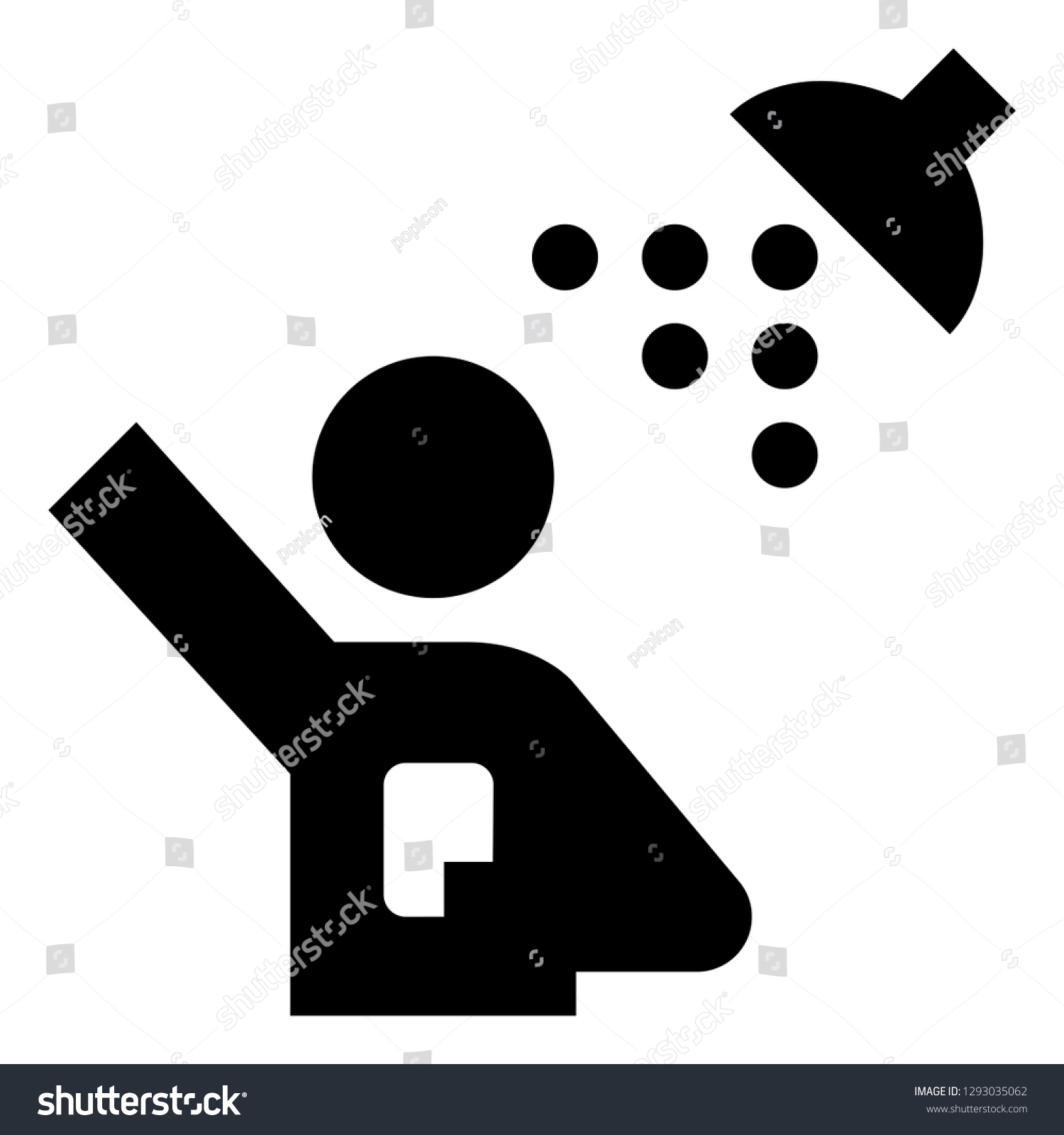 Person Taking Shower Vector Icon Stock Vector (Royalty Free) 1293035062 ...