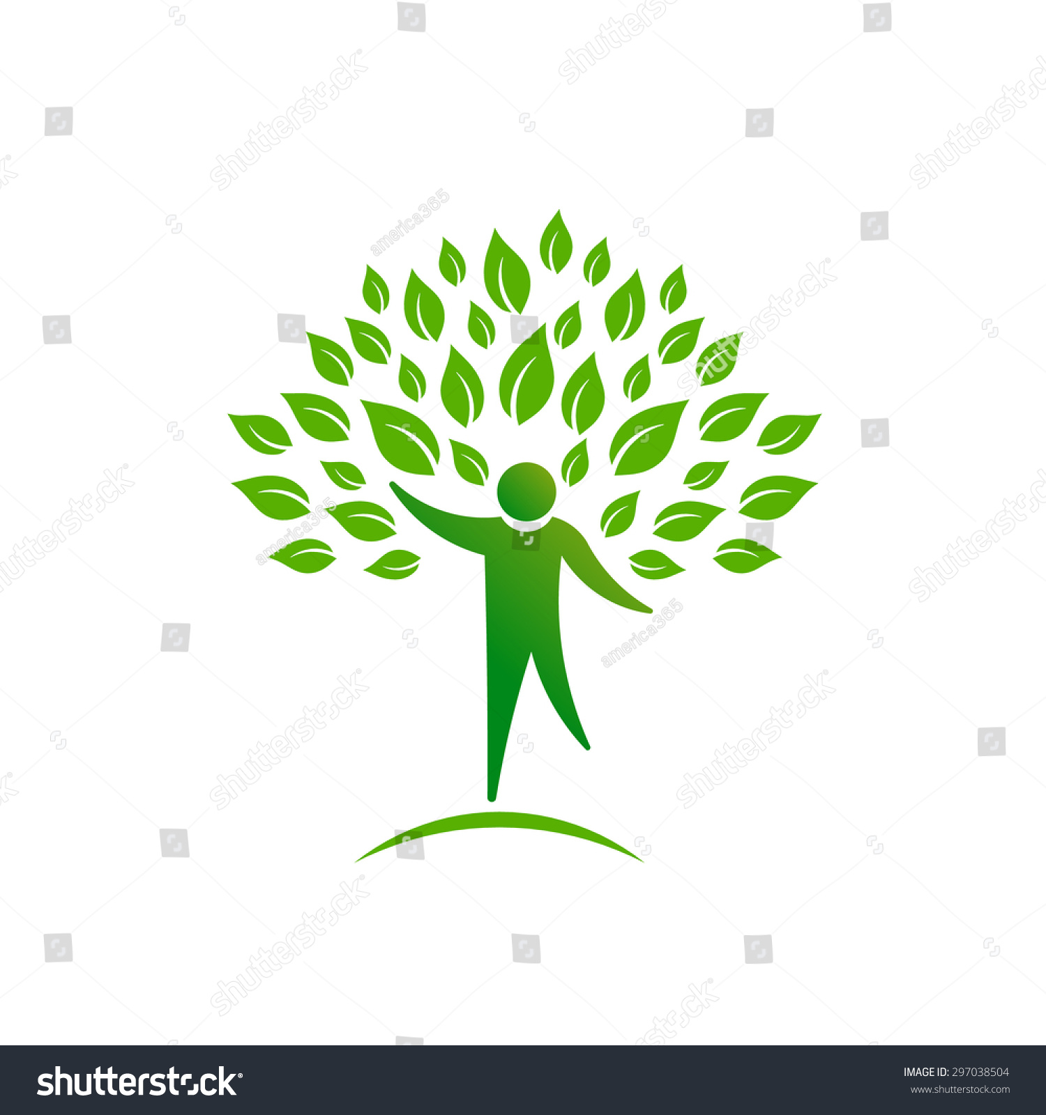 Person Tree Logo: vector de stock (libre de regalías) 297038504