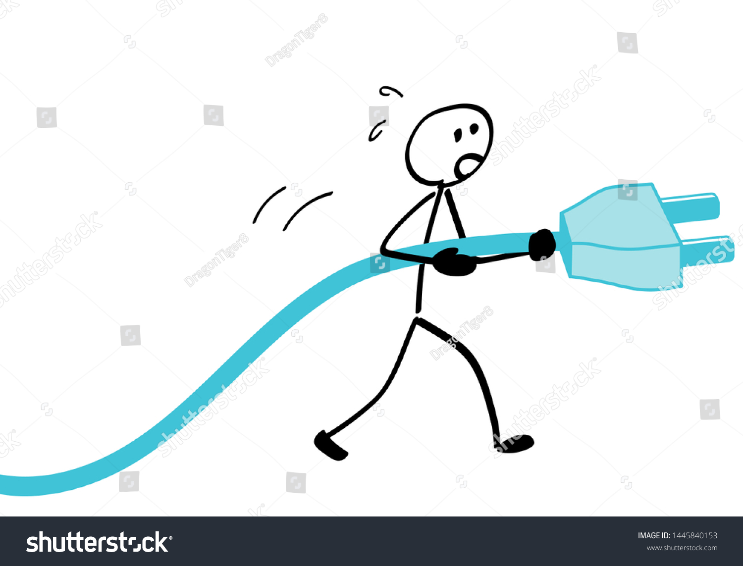 Person Plug Illustration Stock Vector (Royalty Free) 1445840153 ...
