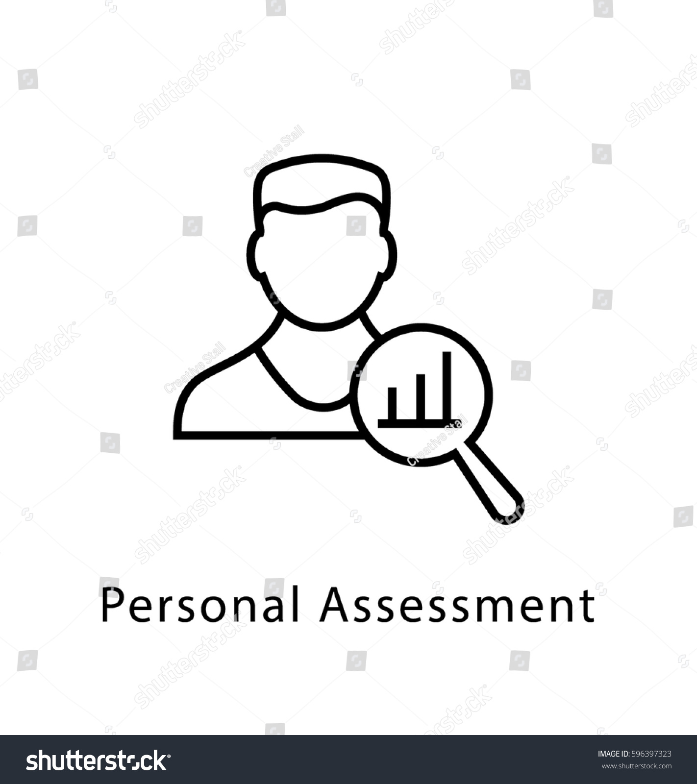 Personal Assessment Vector Line Icon Stock Vector (Royalty Free ...