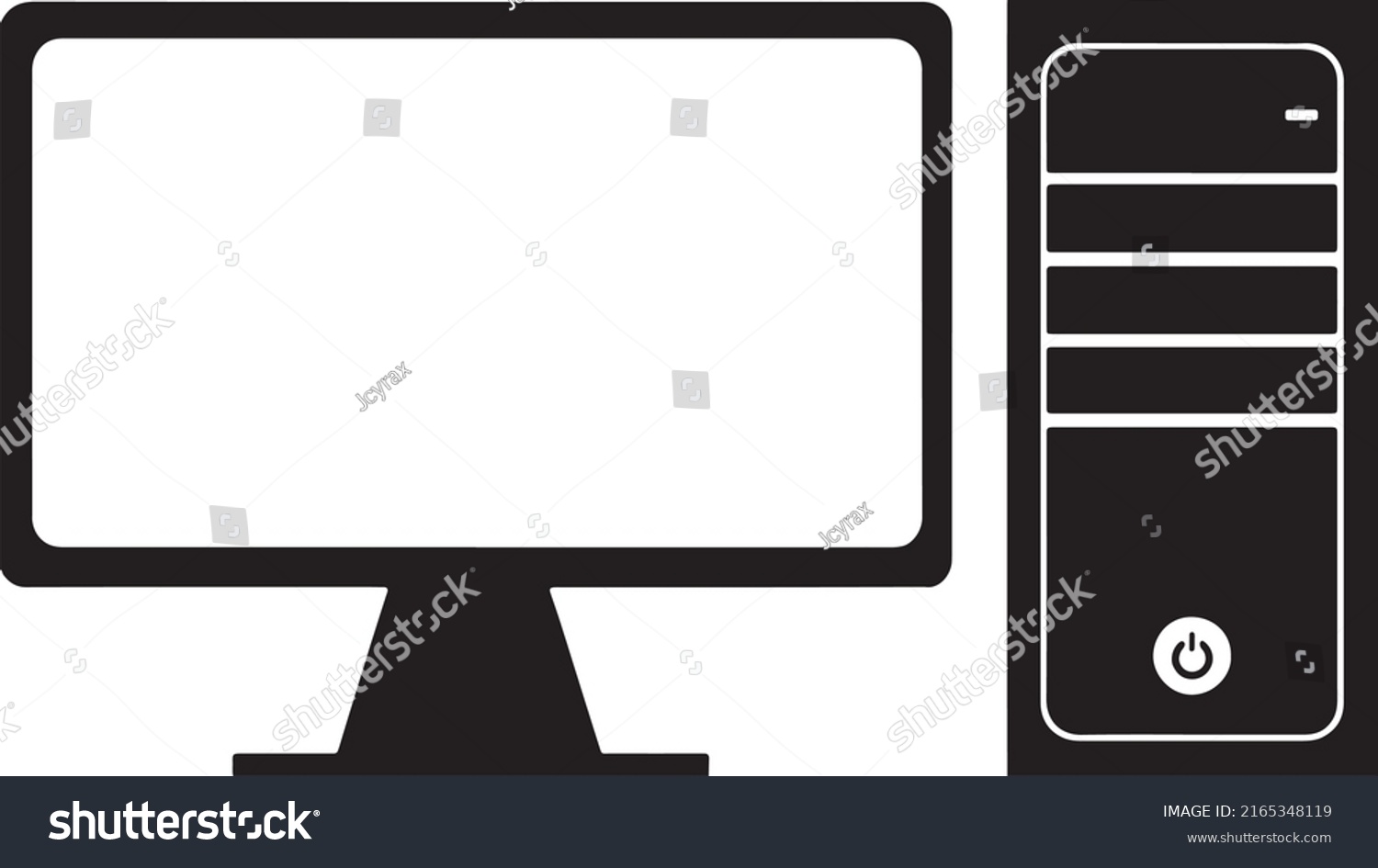 Personal Computer Pc Desktop Gaming Workstation Stock Vector (Royalty ...