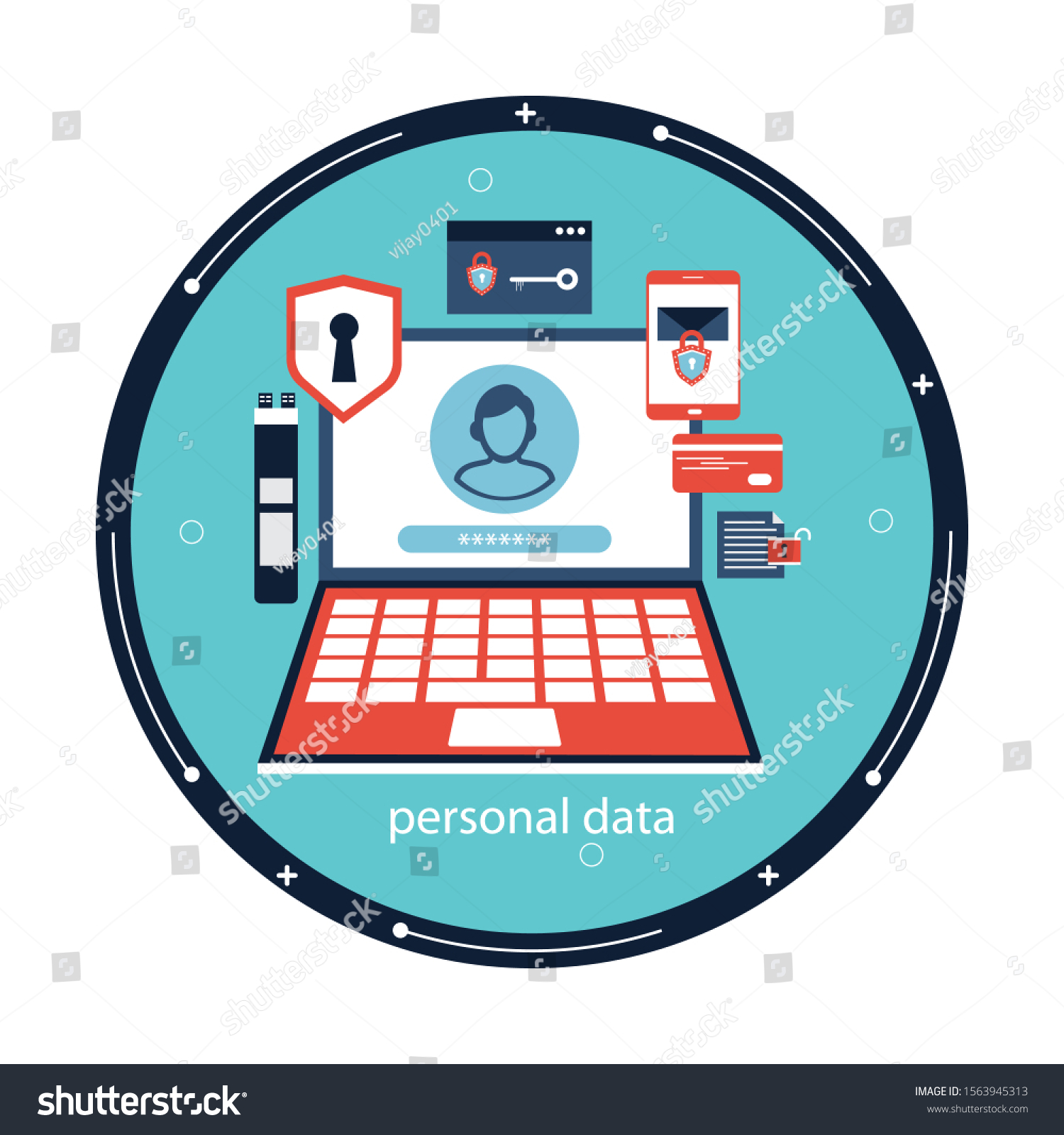 Personal Data Protection Concept Flat Design Stock Vector (Royalty Free ... Personal Data Protection Concept Flat Design Stock Vector (Royalty Free ...