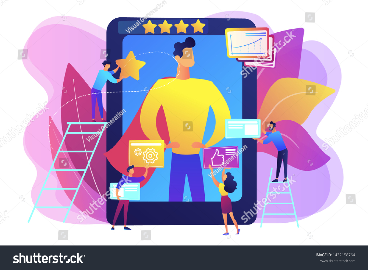 Personal Development Self Improvement Course Impression Stock Vector ...