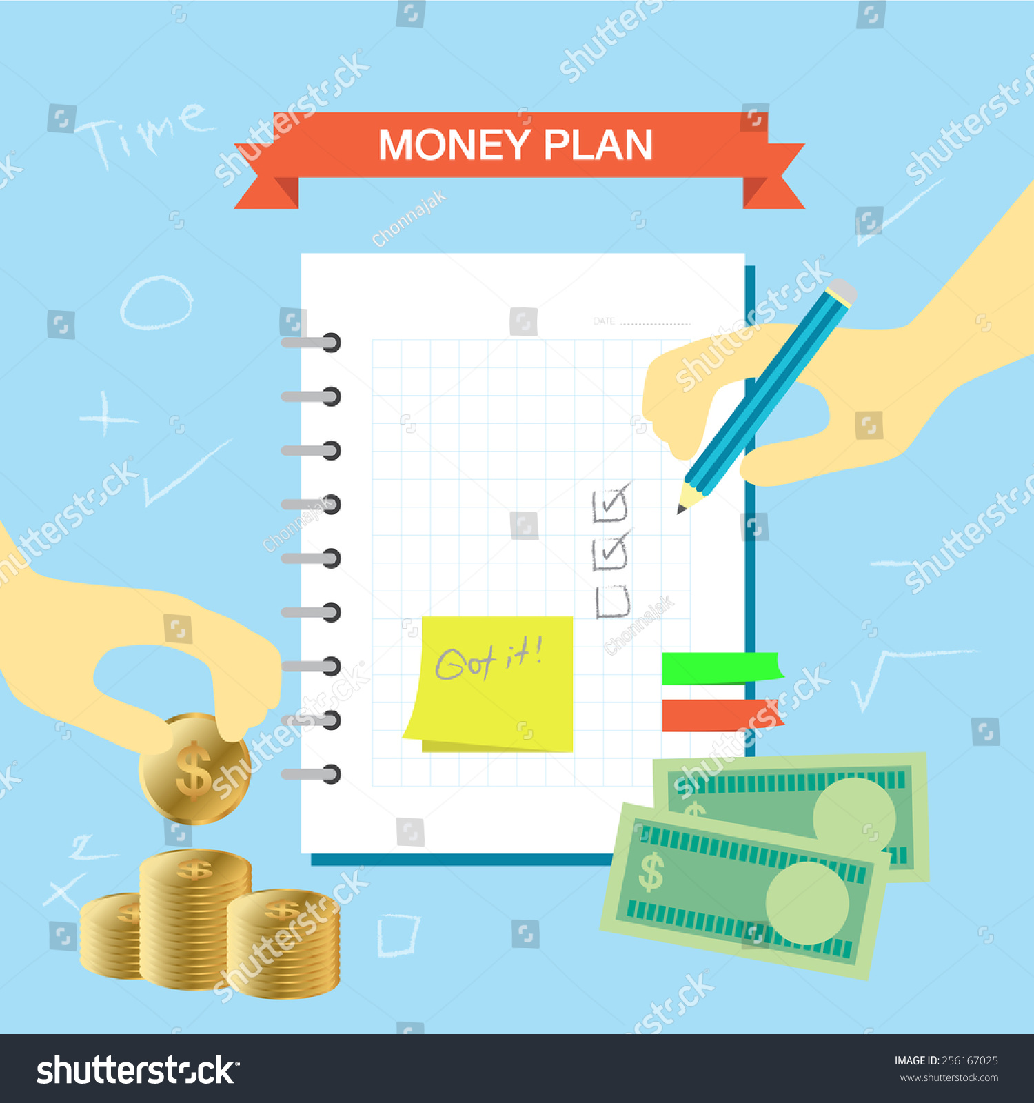 Personal Finance Plan Note Stock Vector (Royalty Free) 256167025
