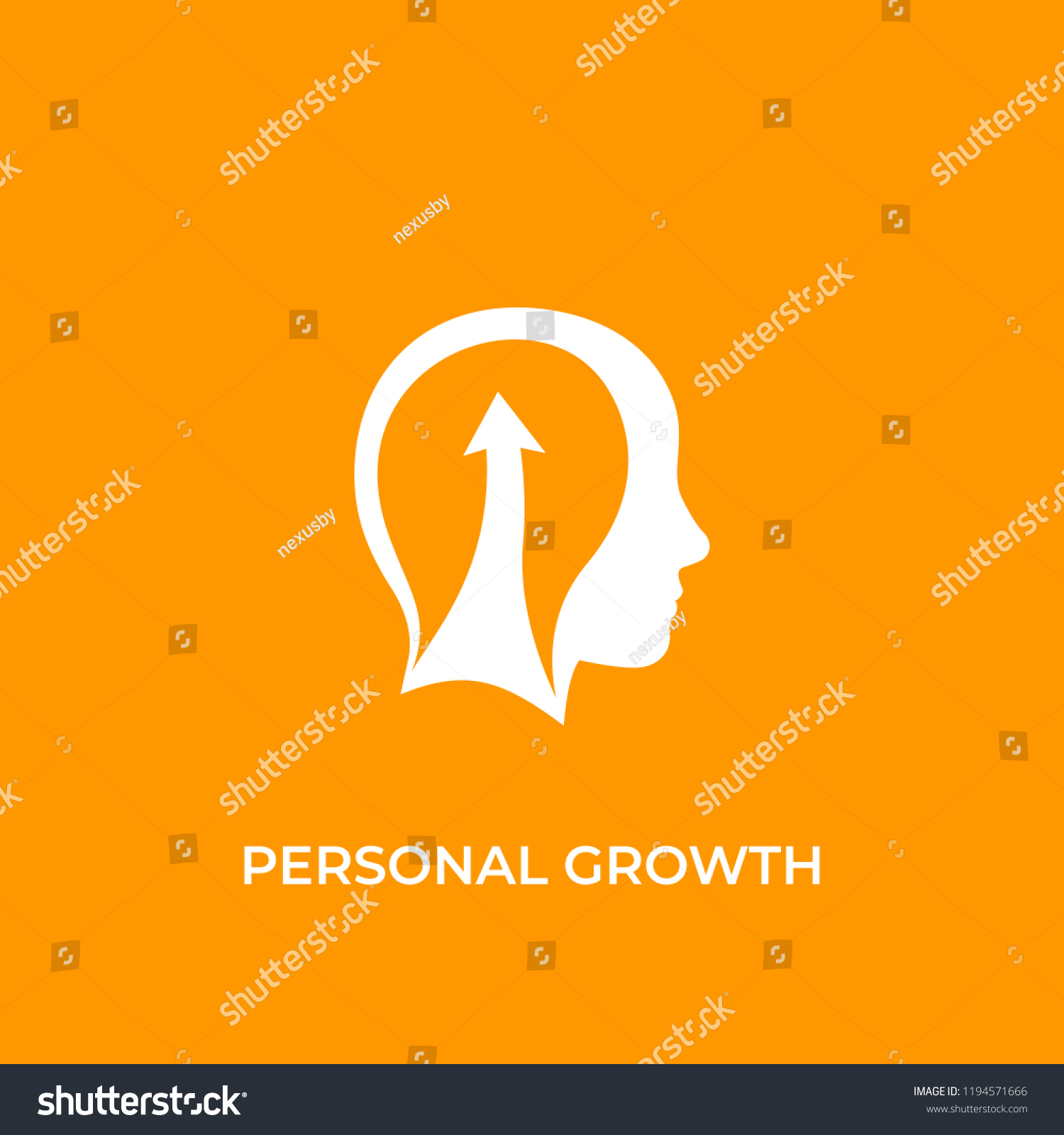 Personal Growth Self Development Icon: vetor stock (livre de direitos ...