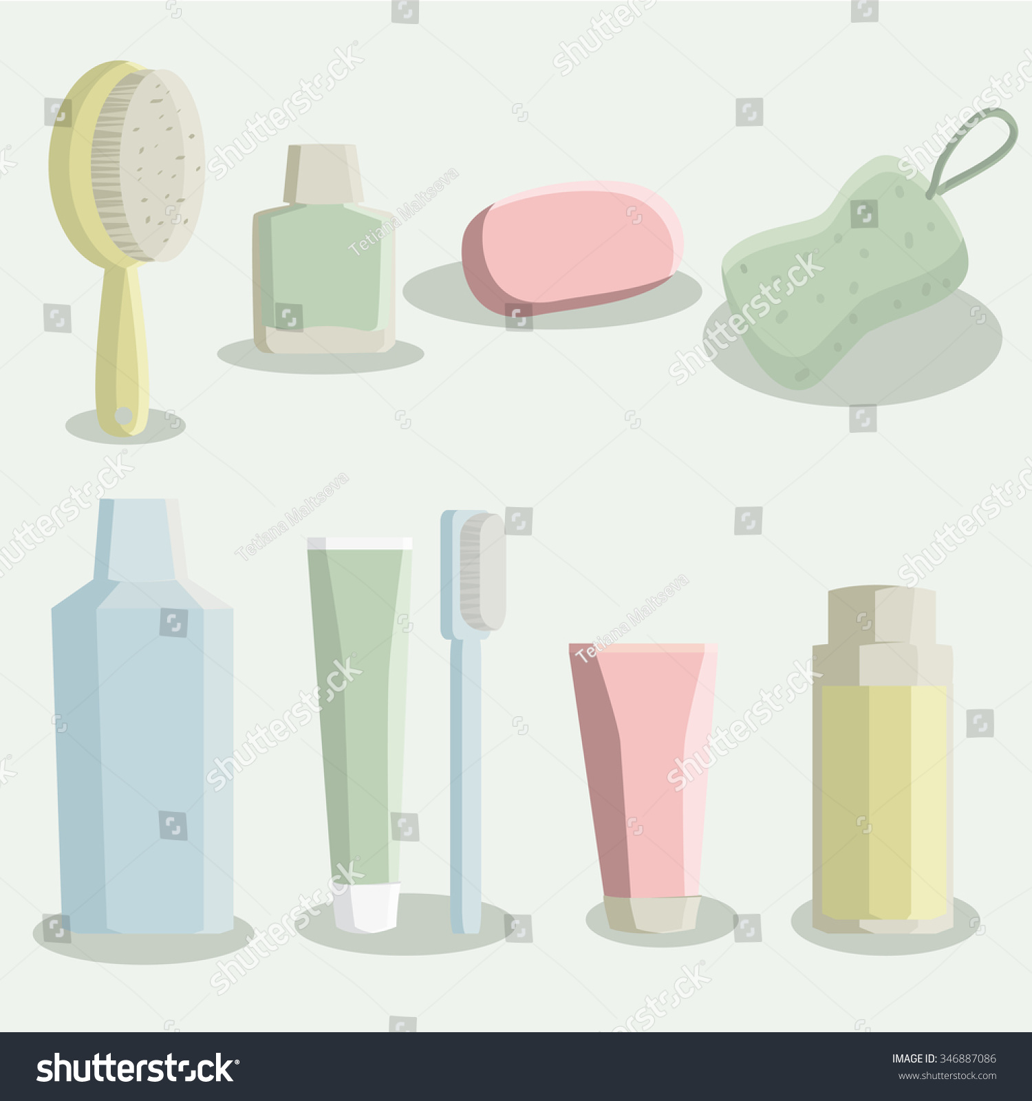 Personal Hygiene Products Vector Set Stock Vector (Royalty Free ...