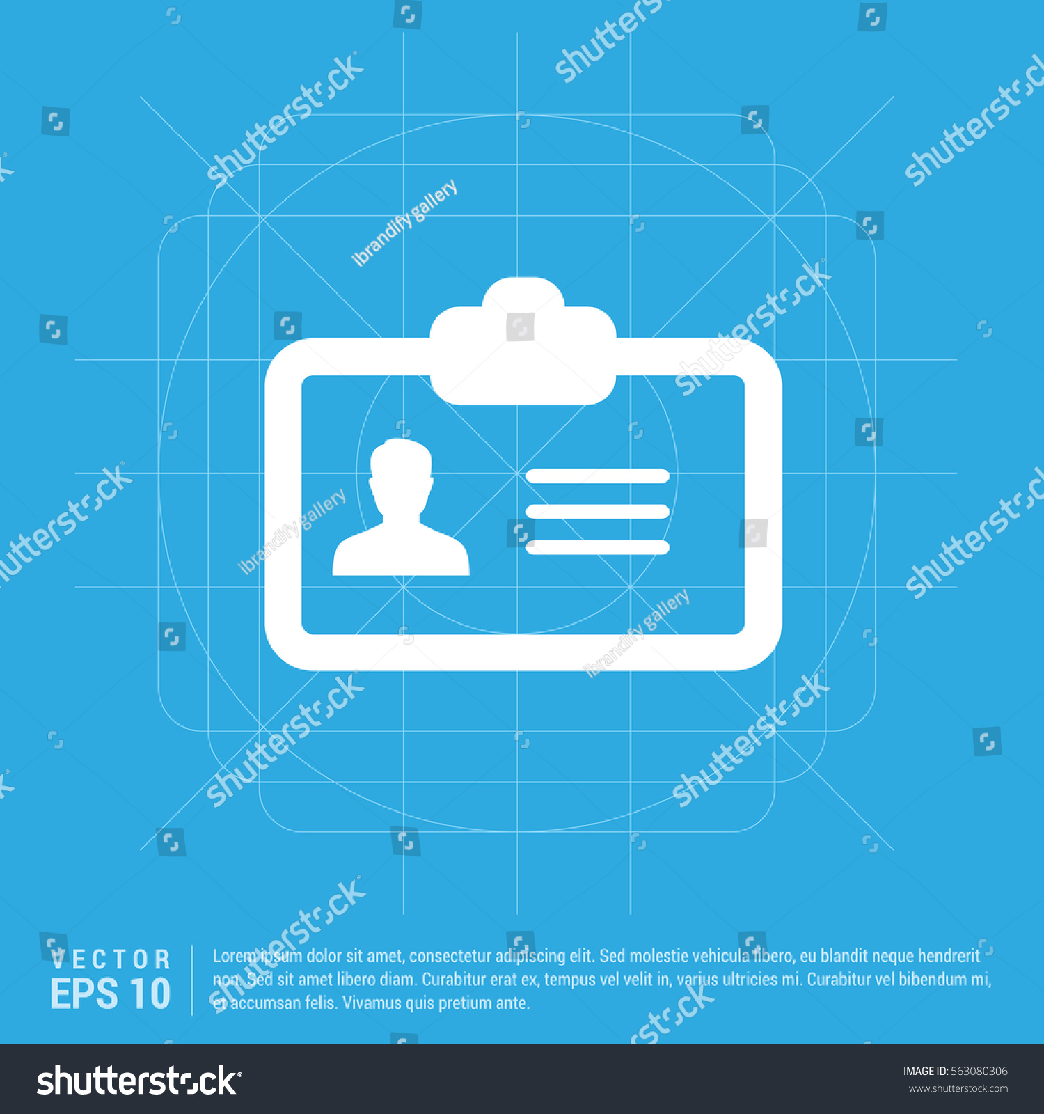 Personal Id Card Icon Stock Vector (Royalty Free) 563080306
