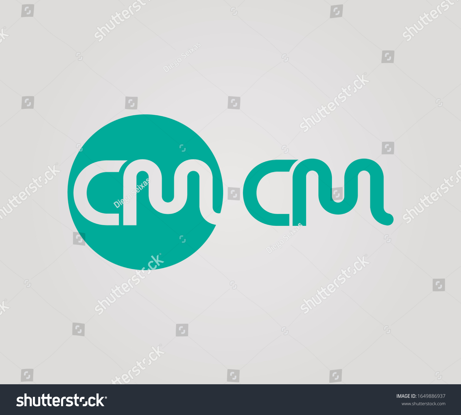 Personal Logo Initials Cm Green Stock Vector (Royalty Free) 1649886937 ...