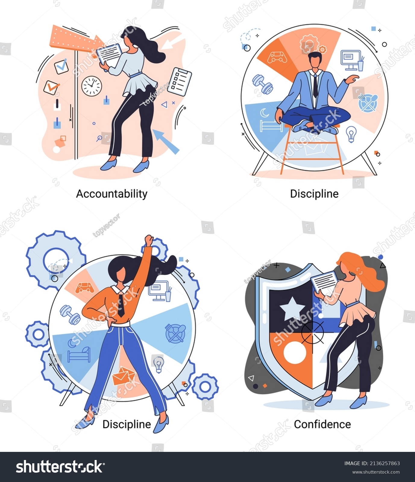 Personal Quality Concept Creative Metaphors Set Stock Vector (Royalty ... Personal Quality Concept Creative Metaphors Set Stock Vector (Royalty ...
