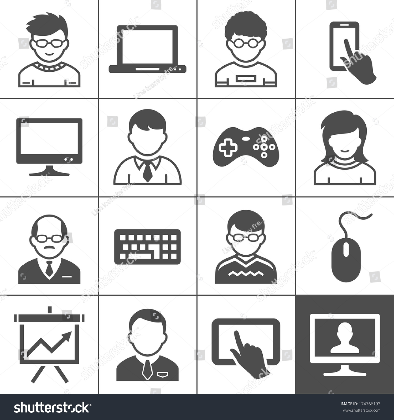 Personal User Devices Users Vector Illustration Stock Vector (Royalty ...
