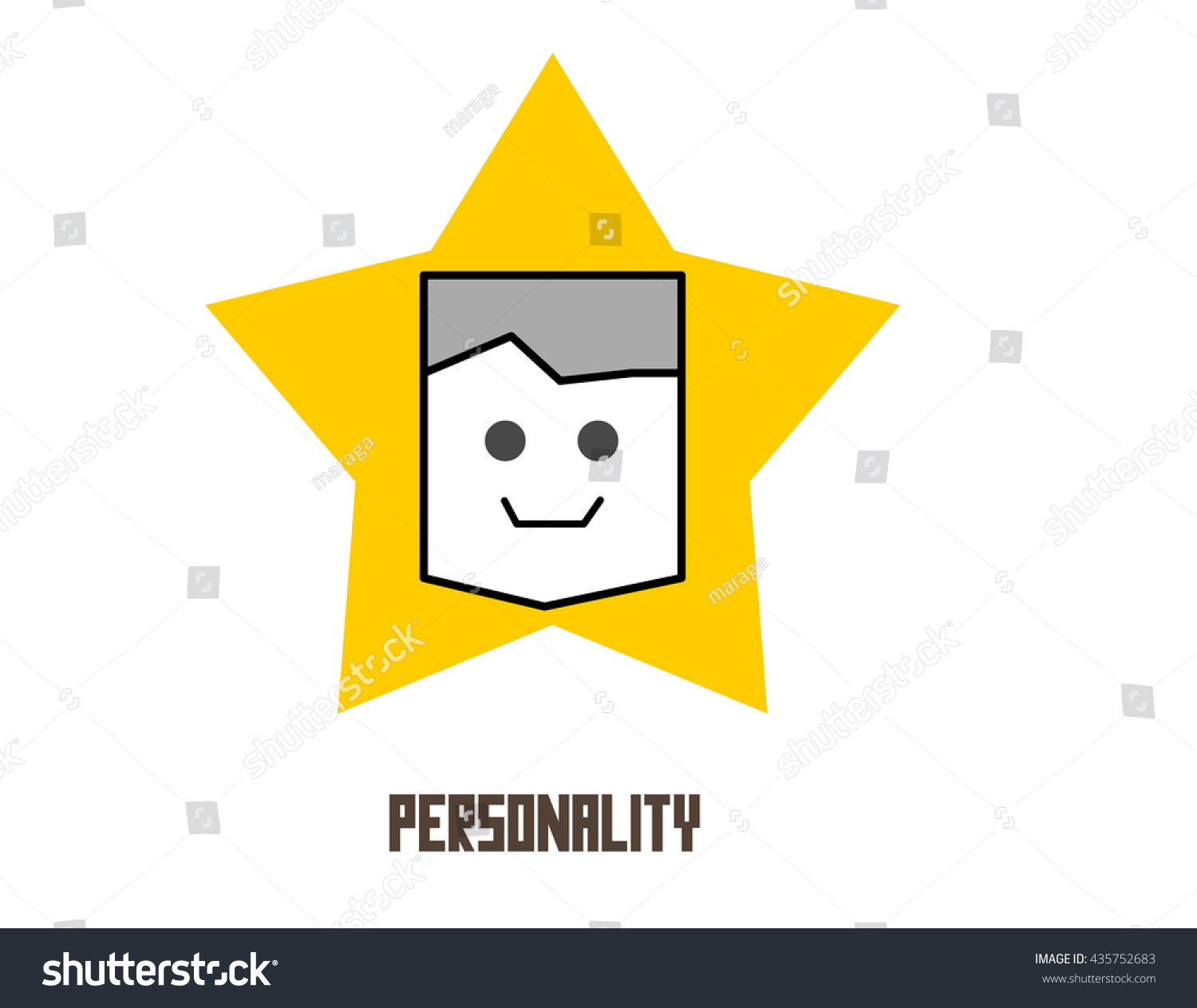 Personality Graphic Flat Vector Illustration Stock Vector (Royalty Free ...