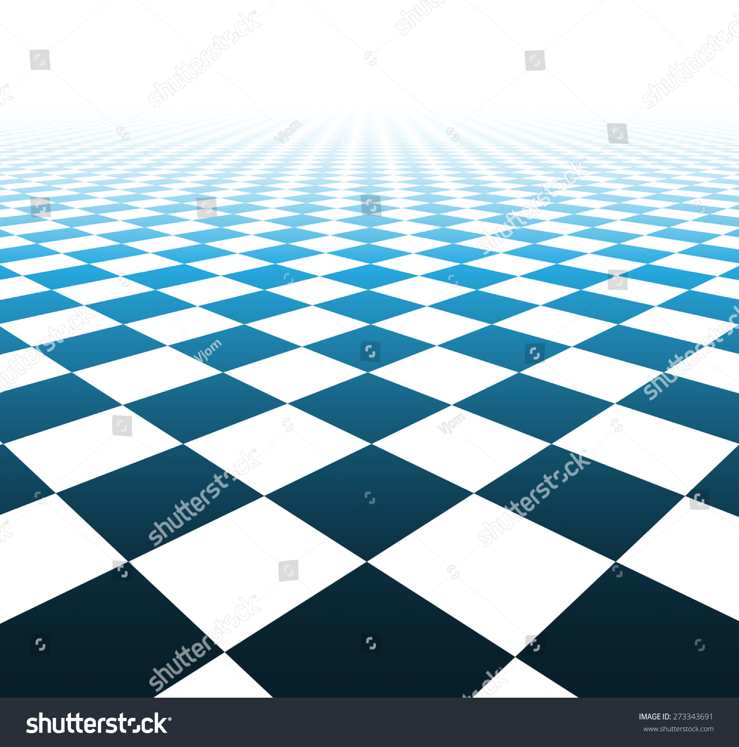 Perspective Blue White Grid Checkered Surface Stock Vector (Royalty ...