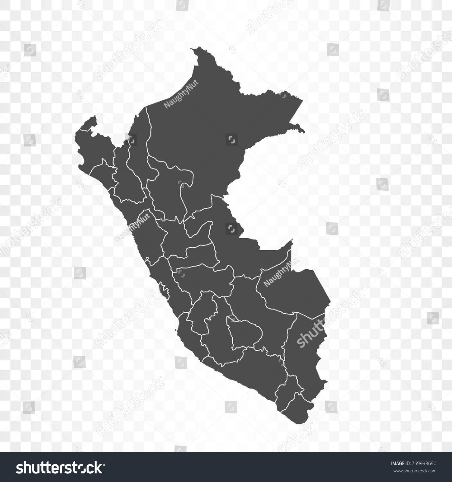 Peru Map Isolated On Transparent Background: vector de stock (libre de ...