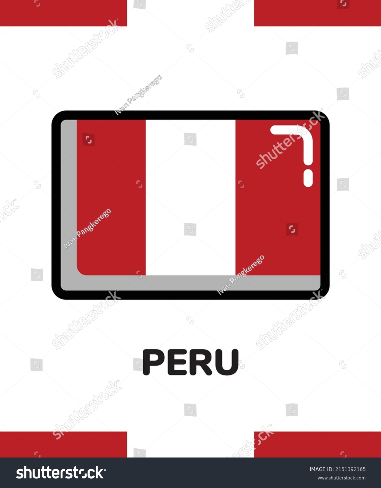 Peru National Flag Icon Button Stock Vector (Royalty Free) 2151392165 ...