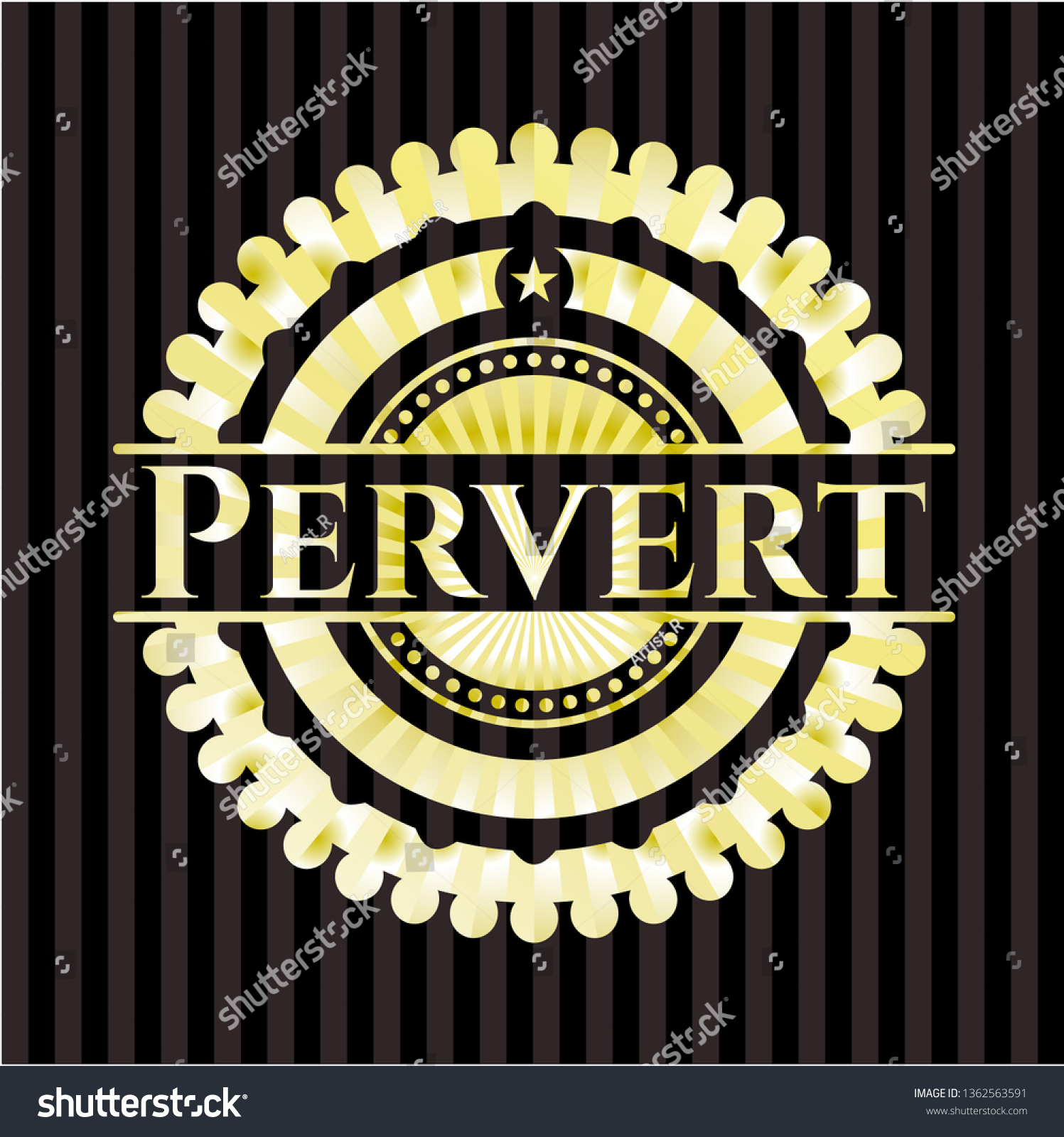 Pervert Shiny Emblem Stock Vector (Royalty Free) 1362563591