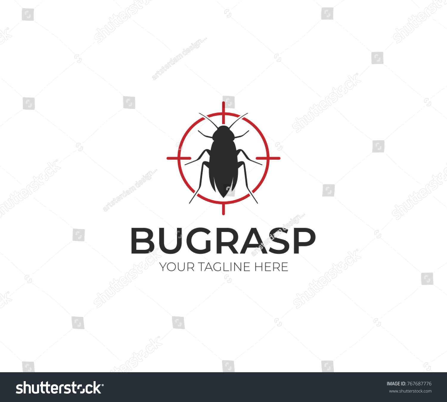Pest Control Logo Template Insect Vector Stock Vector (Royalty Free ...