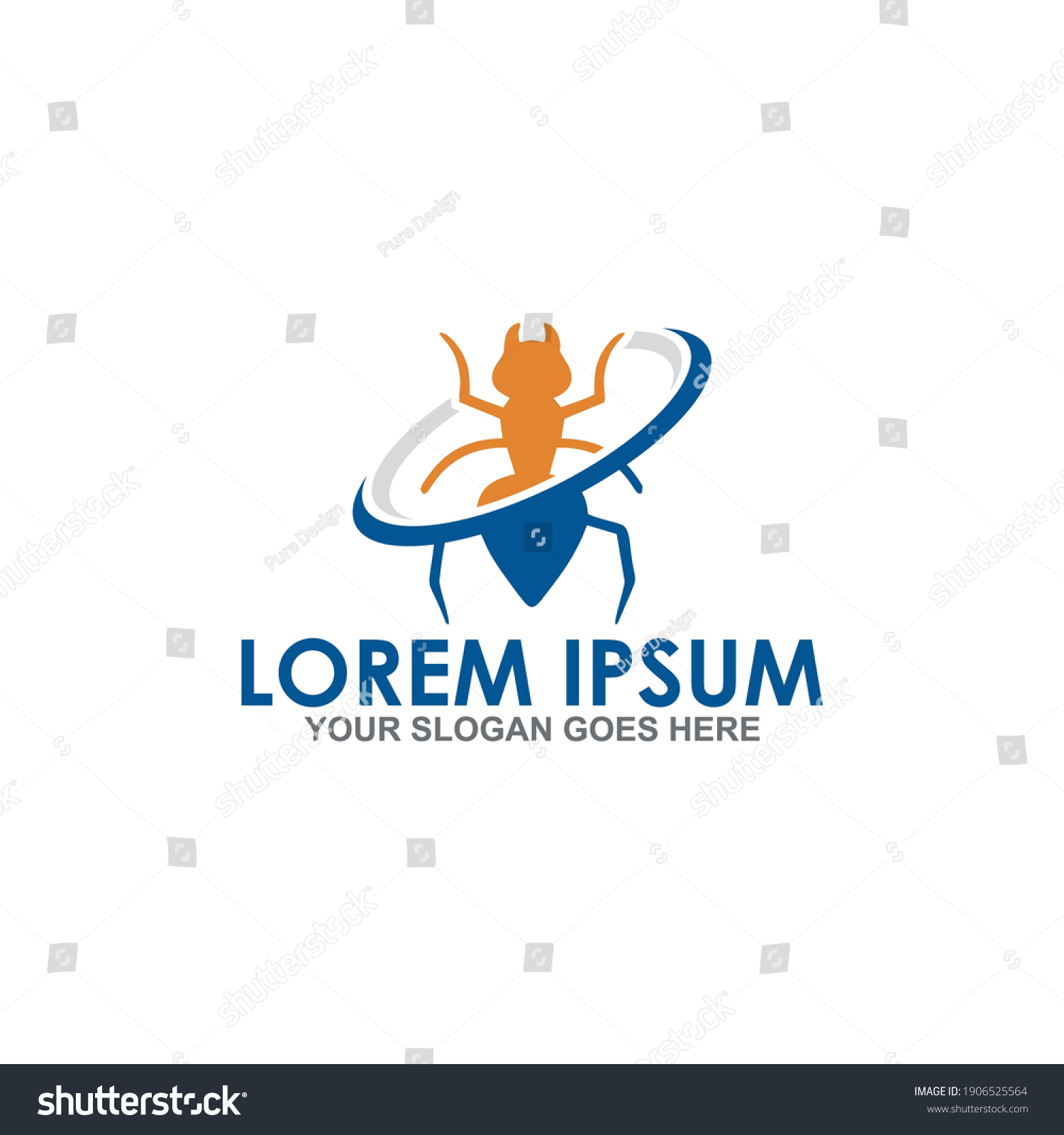 Pest Control Vector Insecticide Logo Stock Vector (Royalty Free) 1906525564
