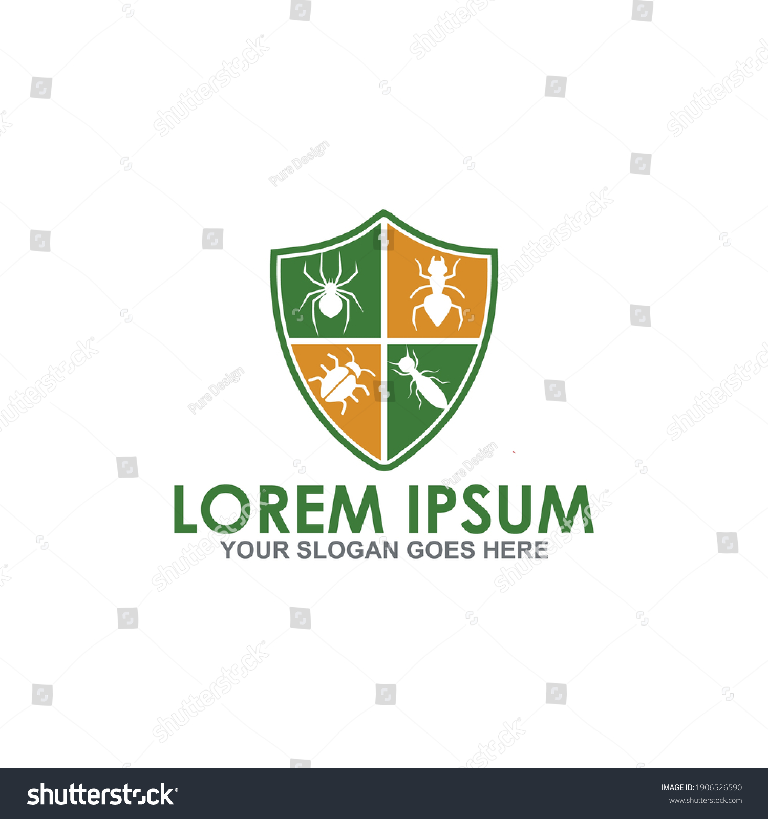 Pest Control Vector Insecticide Logo Stock Vector (Royalty Free) 1906526590
