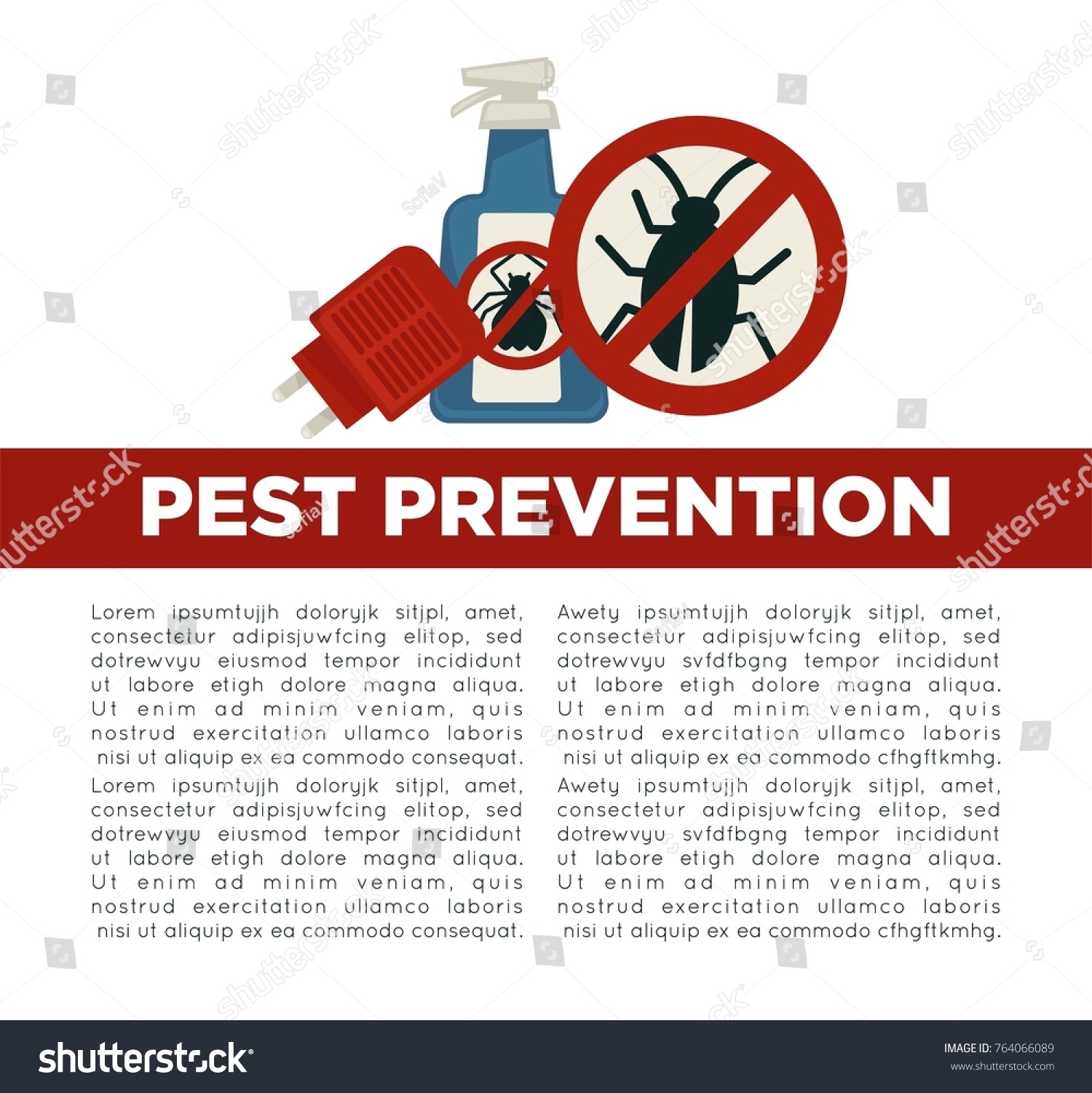 Pest Prevention Means Informative Poster Sample Stock Vector (Royalty ...