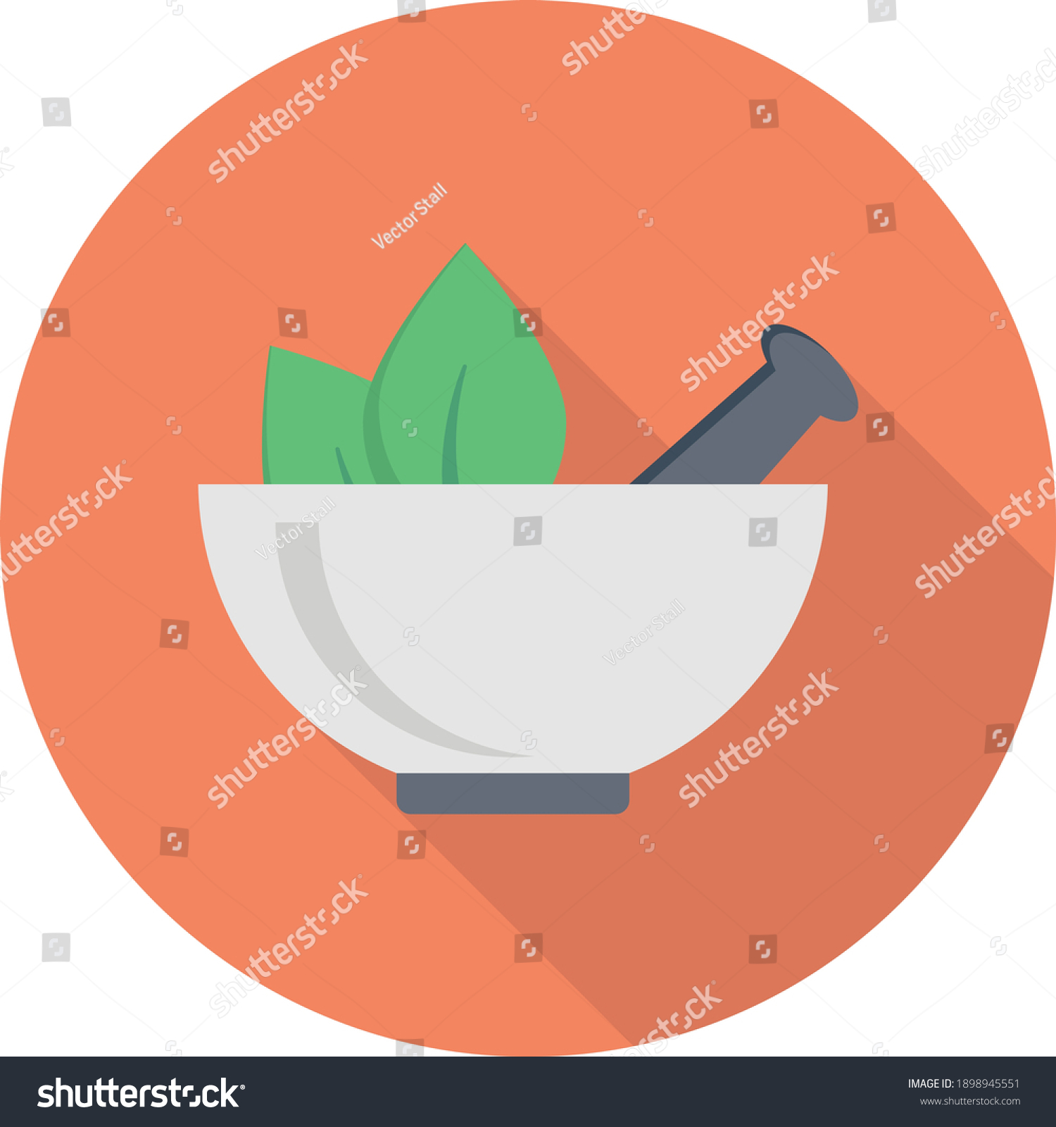 Pestle Vector Flat Colour Icon Stock Vector (Royalty Free) 1898945551 ...