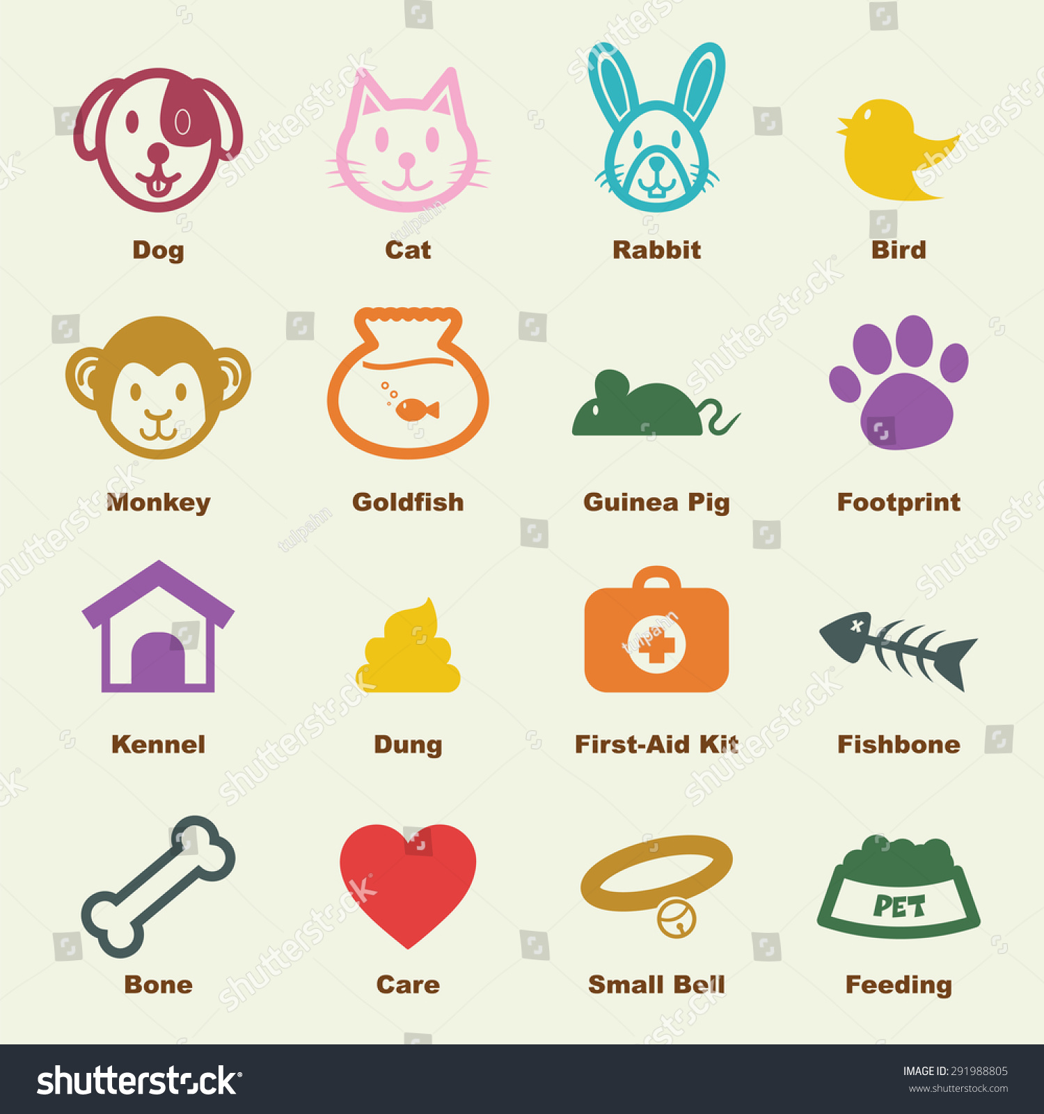 Pet Elements Vector Infographic Icons: vector de stock (libre de ...