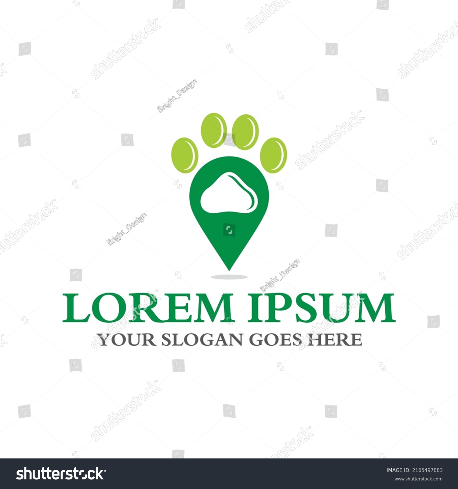 Pet Map Logo Veterinary Logo Stock Vector (Royalty Free) 2165497883 ...