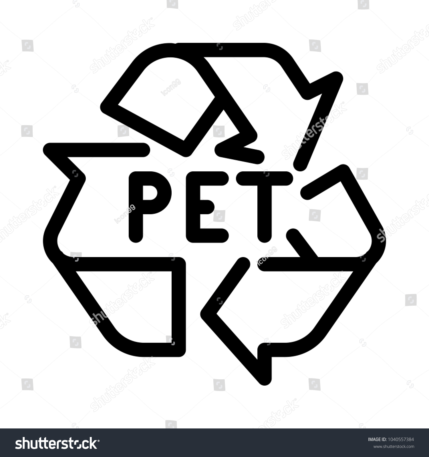 Pet Recycle Symbol Stock Vector (Royalty Free) 1040557384 | Shutterstock