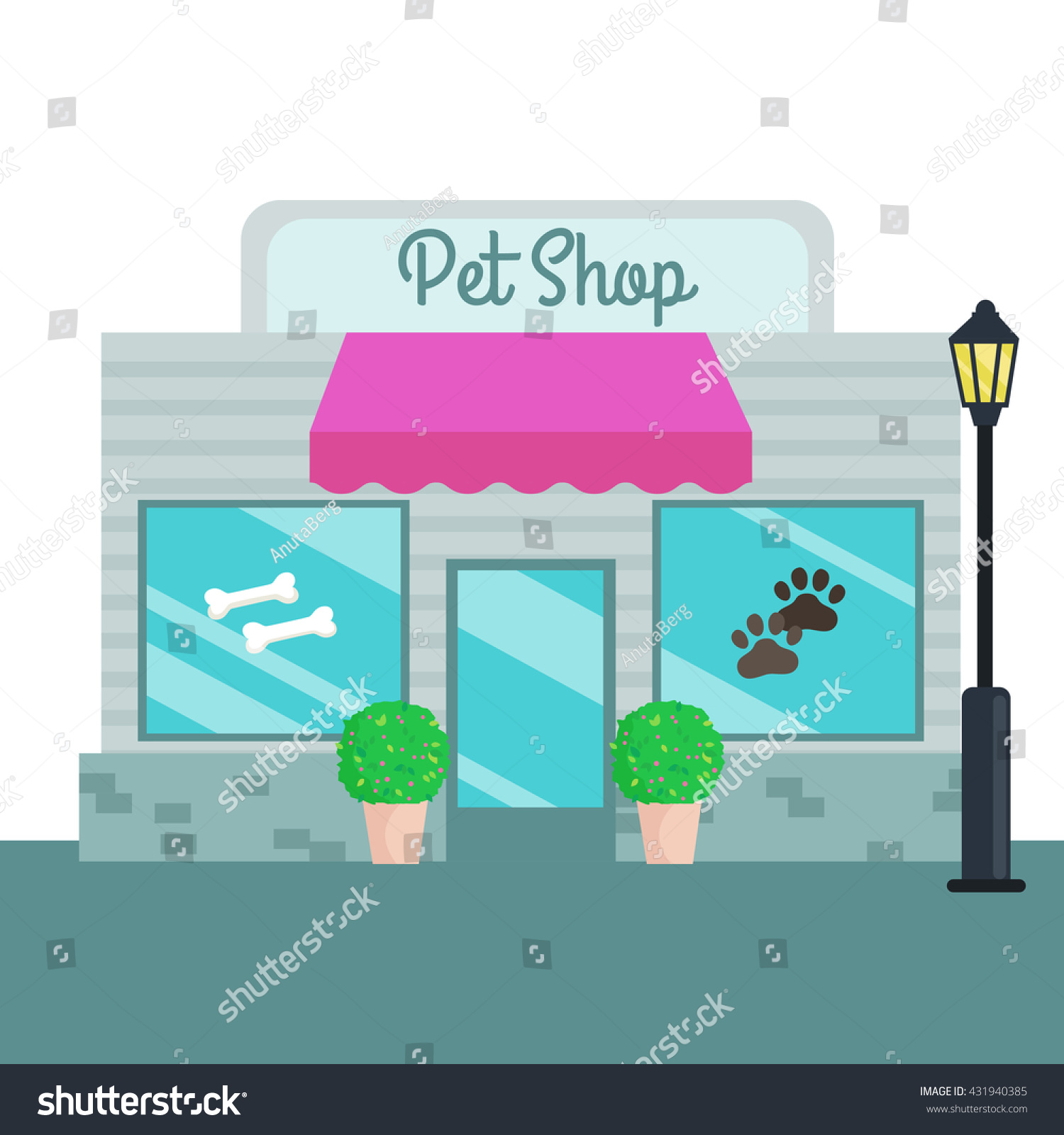 1,026 Pet shop store front Stock Illustrations, Images & Vectors ...