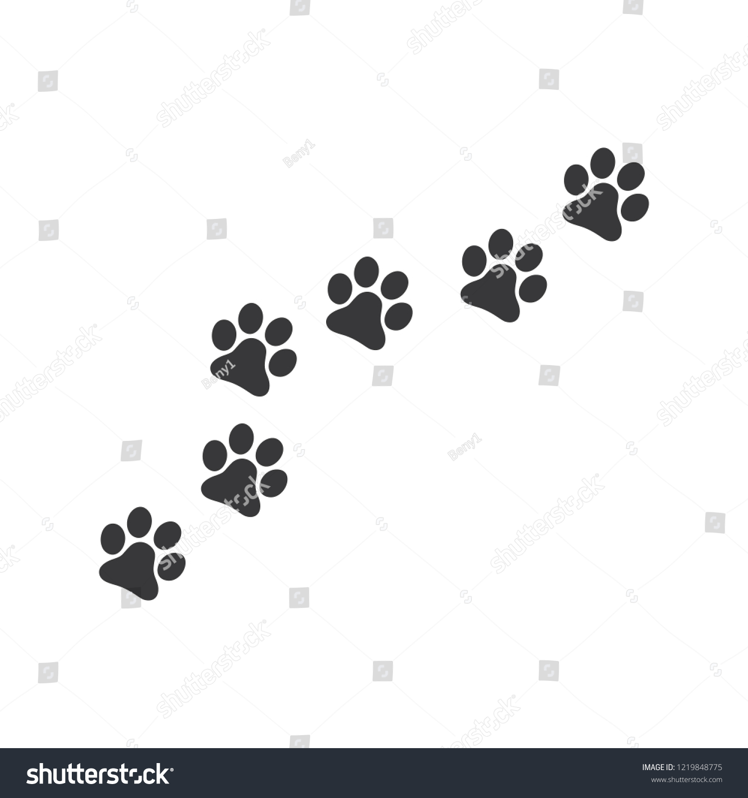 Pet Track Icon Stock Vector (Royalty Free) 1219848775 | Shutterstock
