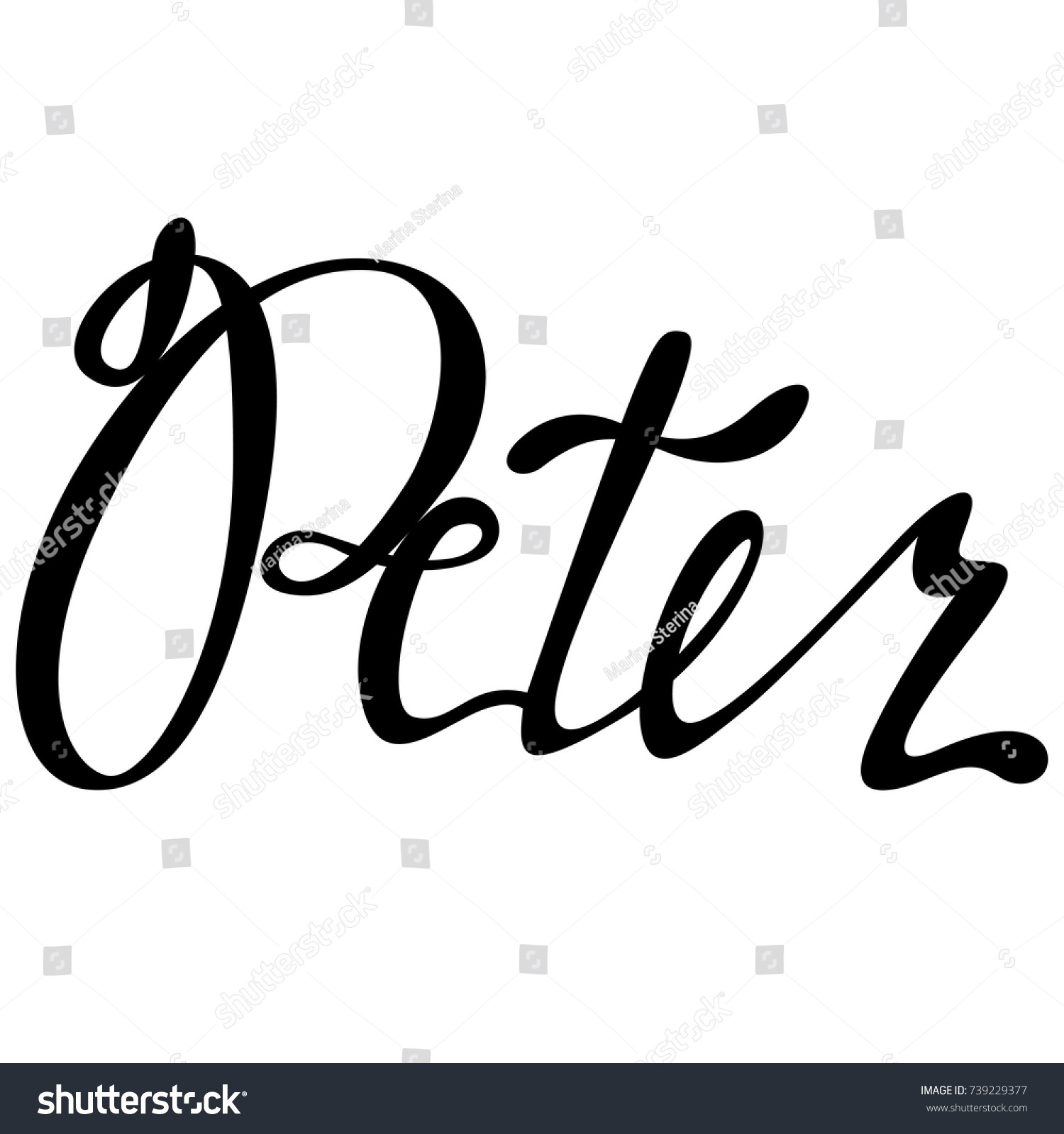 Peter Name Lettering Stock Vector (Royalty Free) 739229377 | Shutterstock