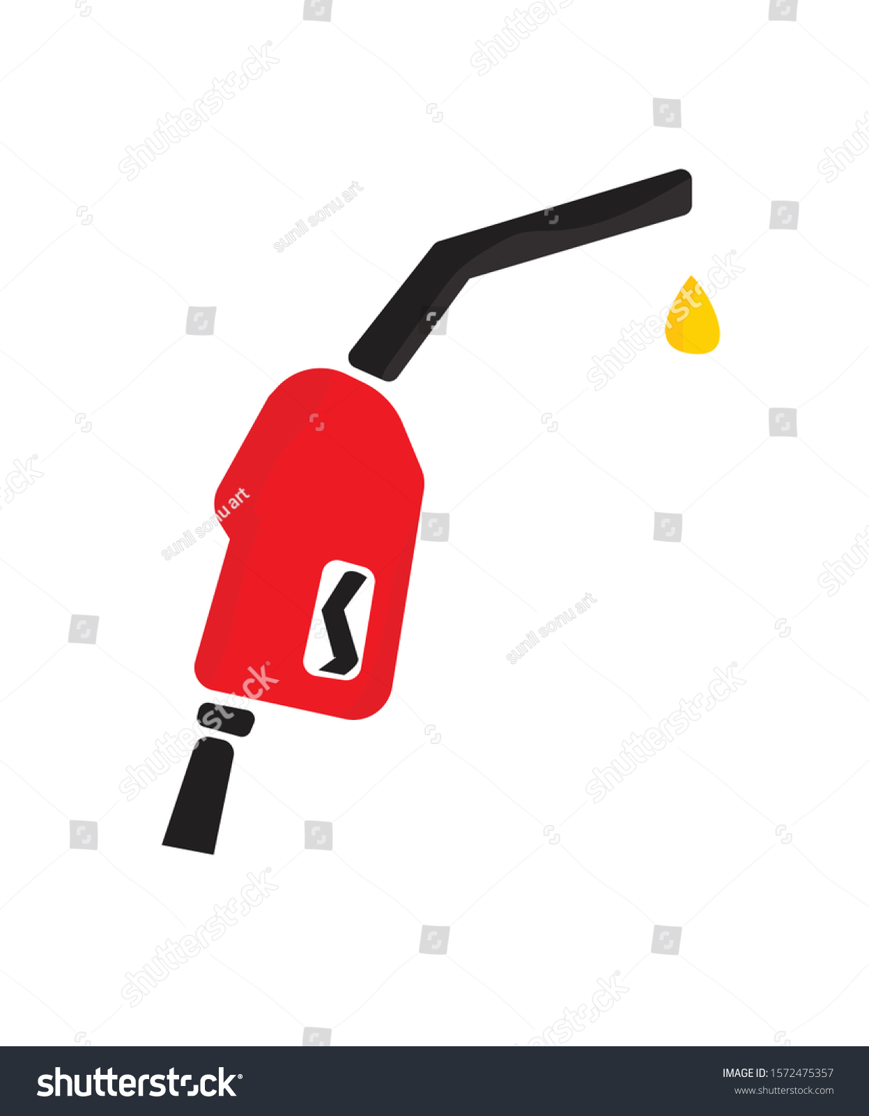 Petrol Pump Vector Red Design Logo Stock Vector (Royalty Free ...