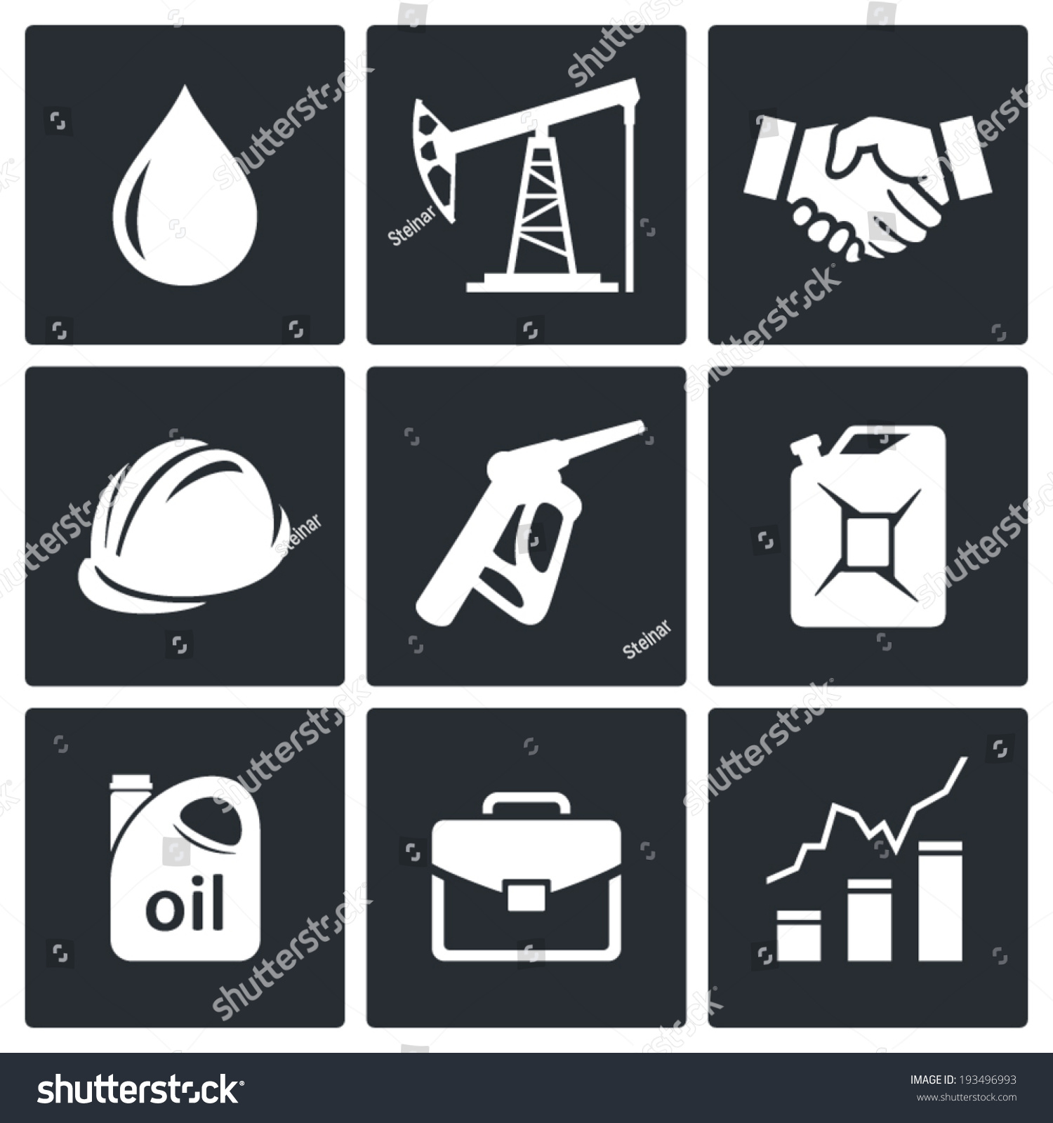 Petroleum Industry Icon Set Stock Vector (Royalty Free) 193496993 ...