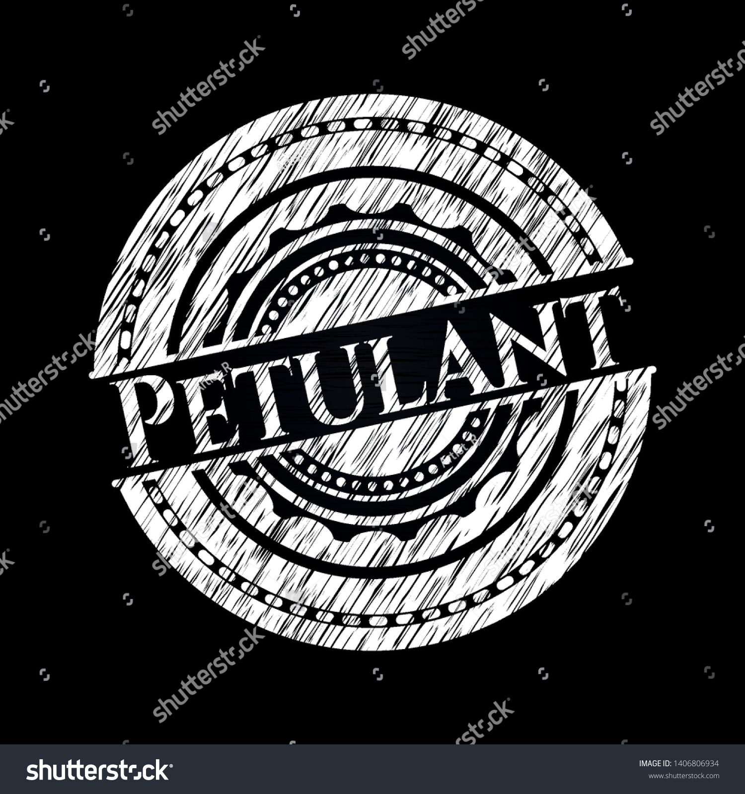 Petulant Chalk Emblem Vector Illustration Detailed Stock Vector ...