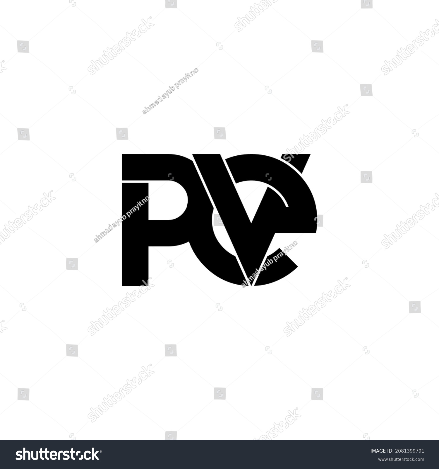 Pev Initial Letter Monogram Logo Design Stock Vector (Royalty Free ...