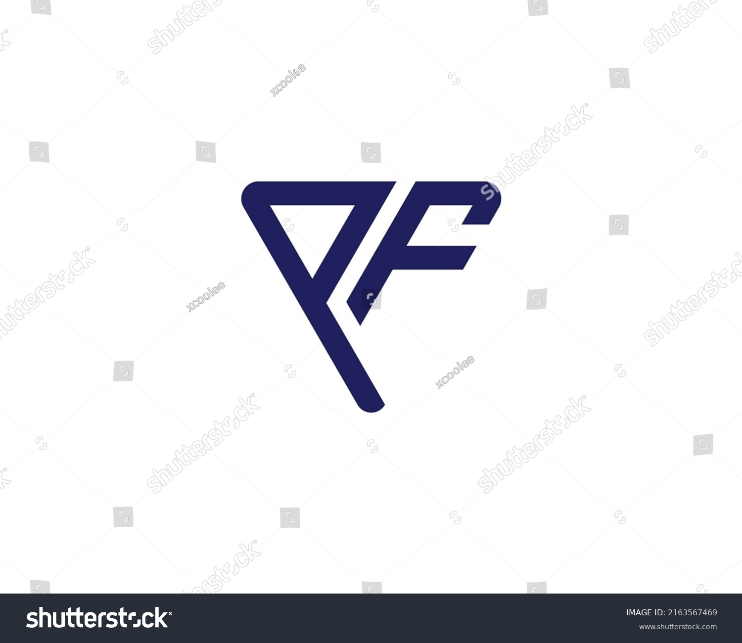 Pf Logo Design Vector Template Stock Vector (Royalty Free) 2163567469 ...