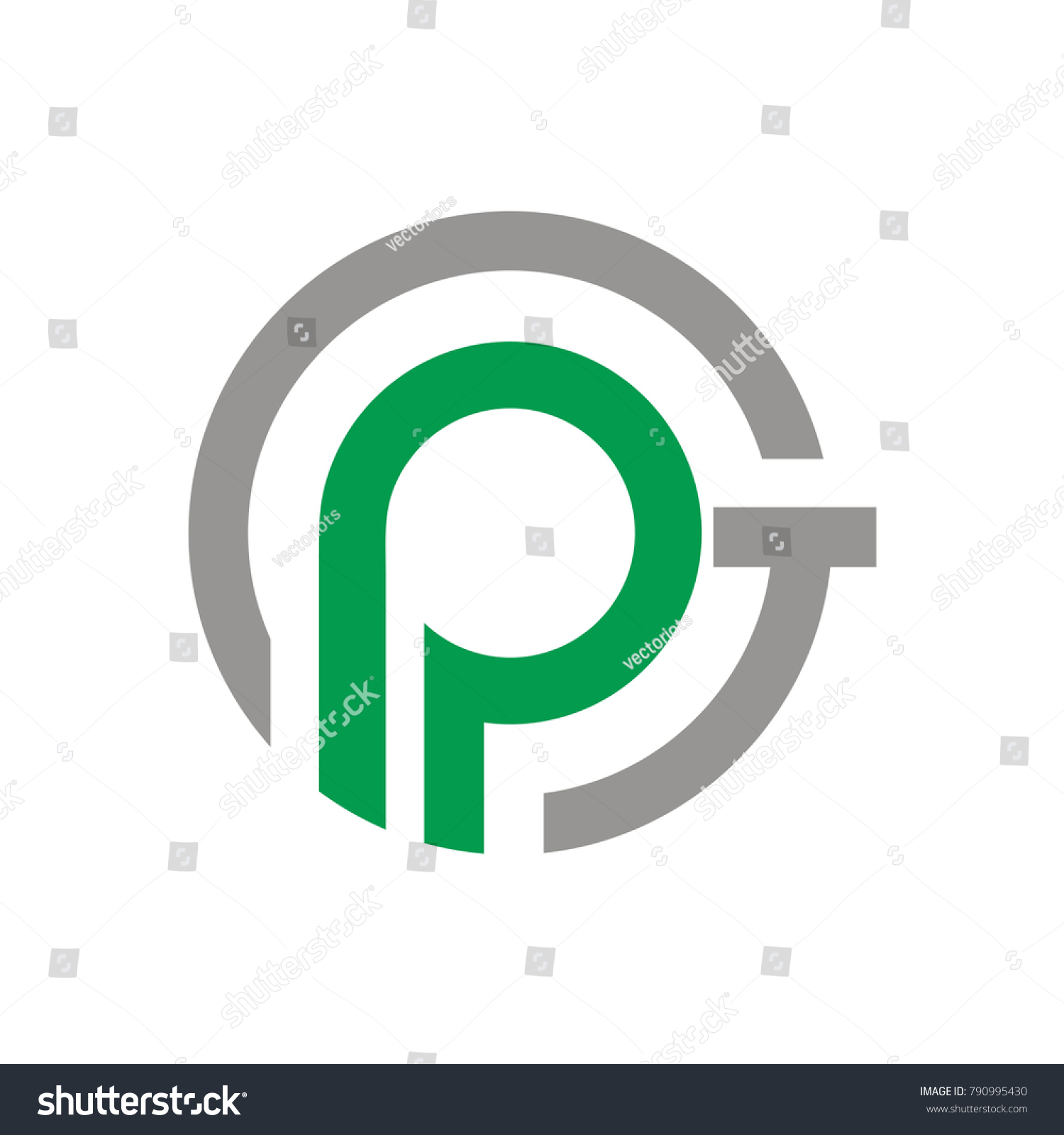 Pg Logo Design Template Vector Illustration Stock Vector (Royalty Free ...