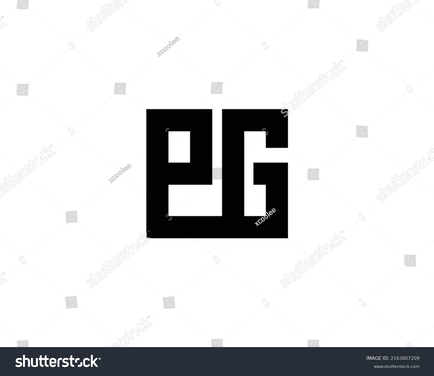 Pg Logo Design Vector Template Stock Vector (Royalty Free) 2163807209 ...