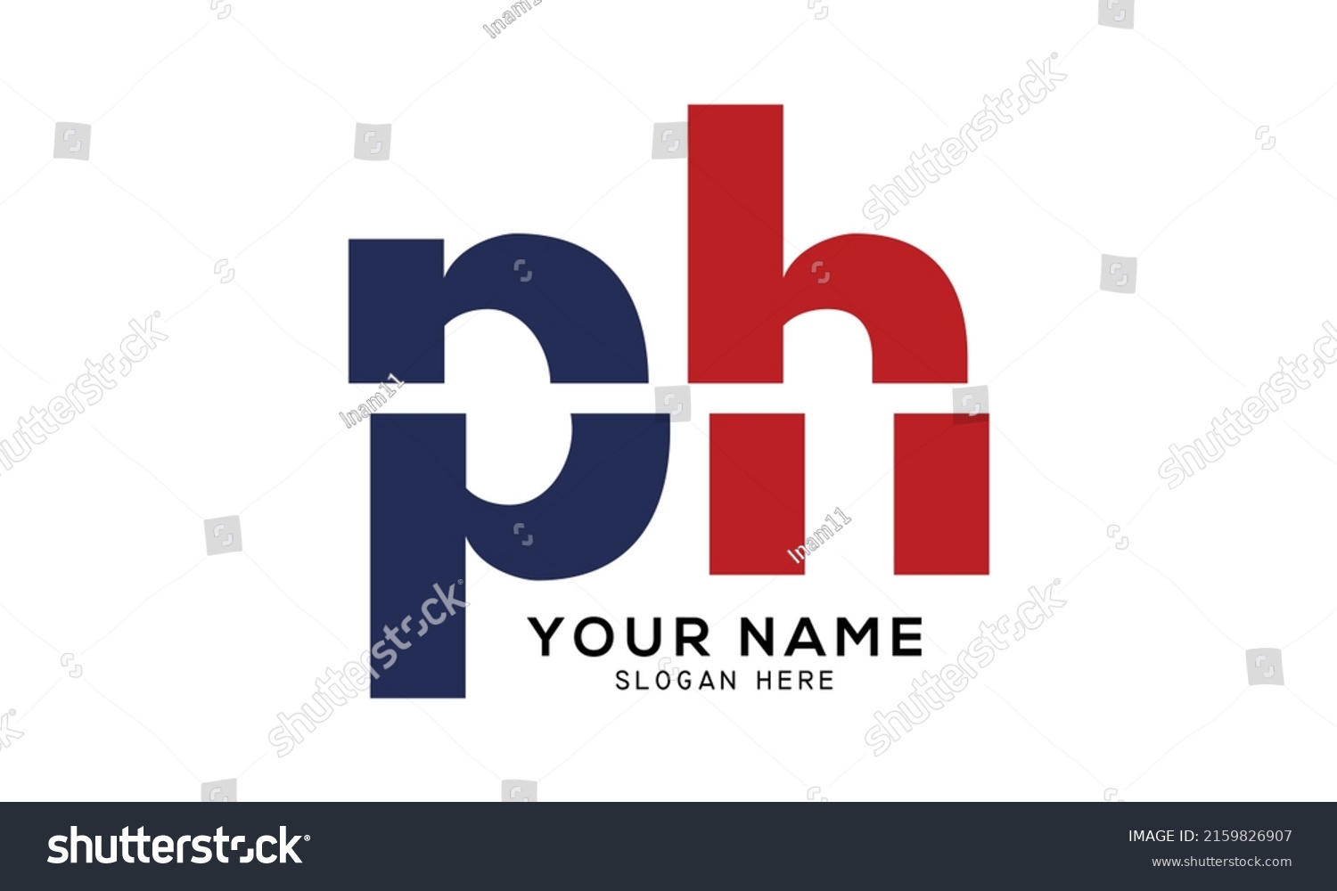 Ph Logo Design Template Vector Graphic Stock Vector (Royalty Free ...