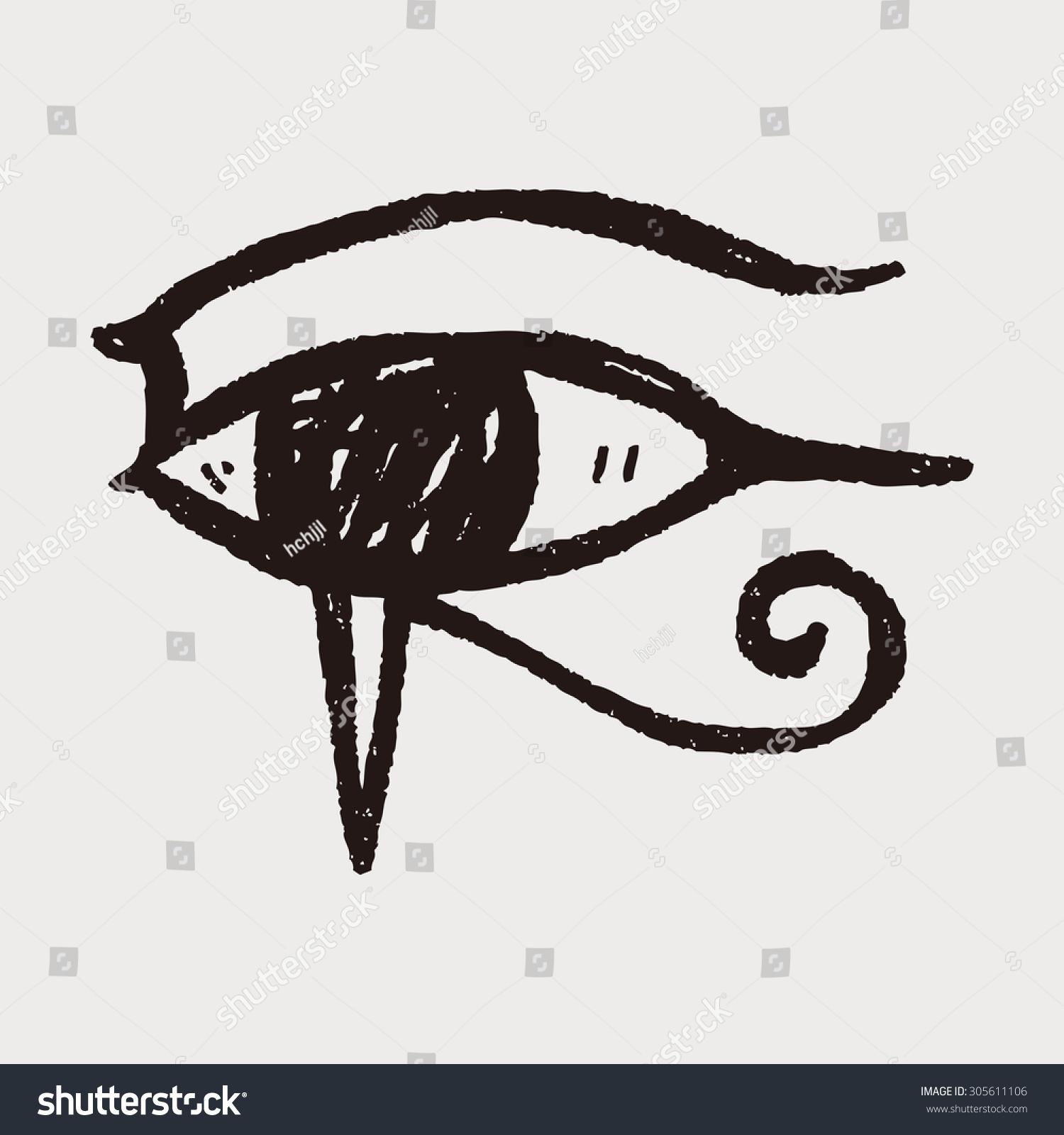 Pharaoh Eye Doodle Stock Vector (Royalty Free) 305611106 | Shutterstock