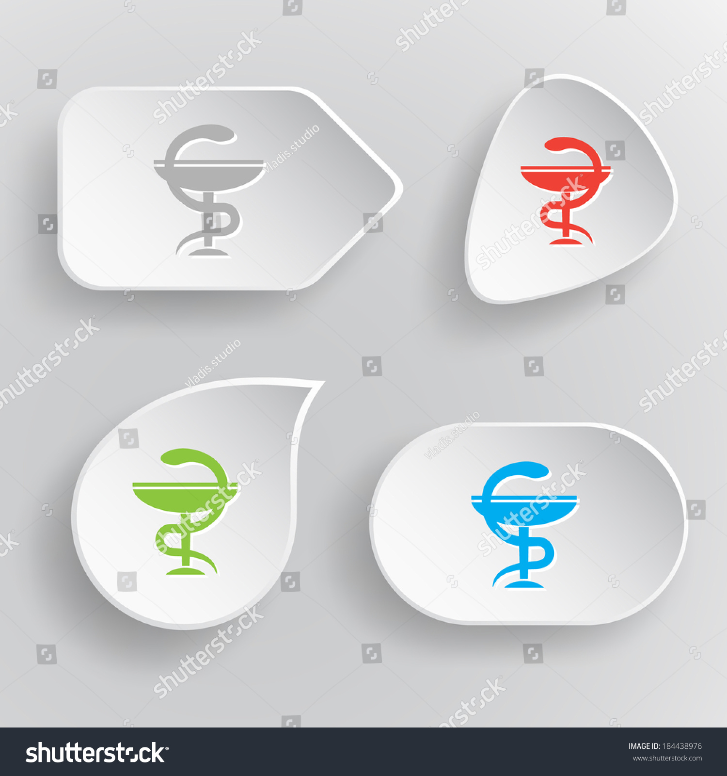 Pharma Symbol White Flat Vector Buttons Stock Vector (Royalty Free ...
