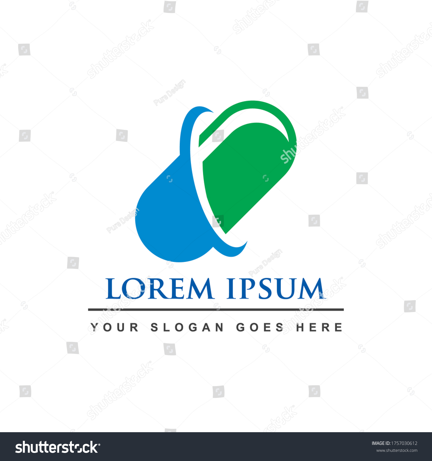 Pharmacy Logo Treatment Logo Vector Stock Vector (Royalty Free) 1757030612