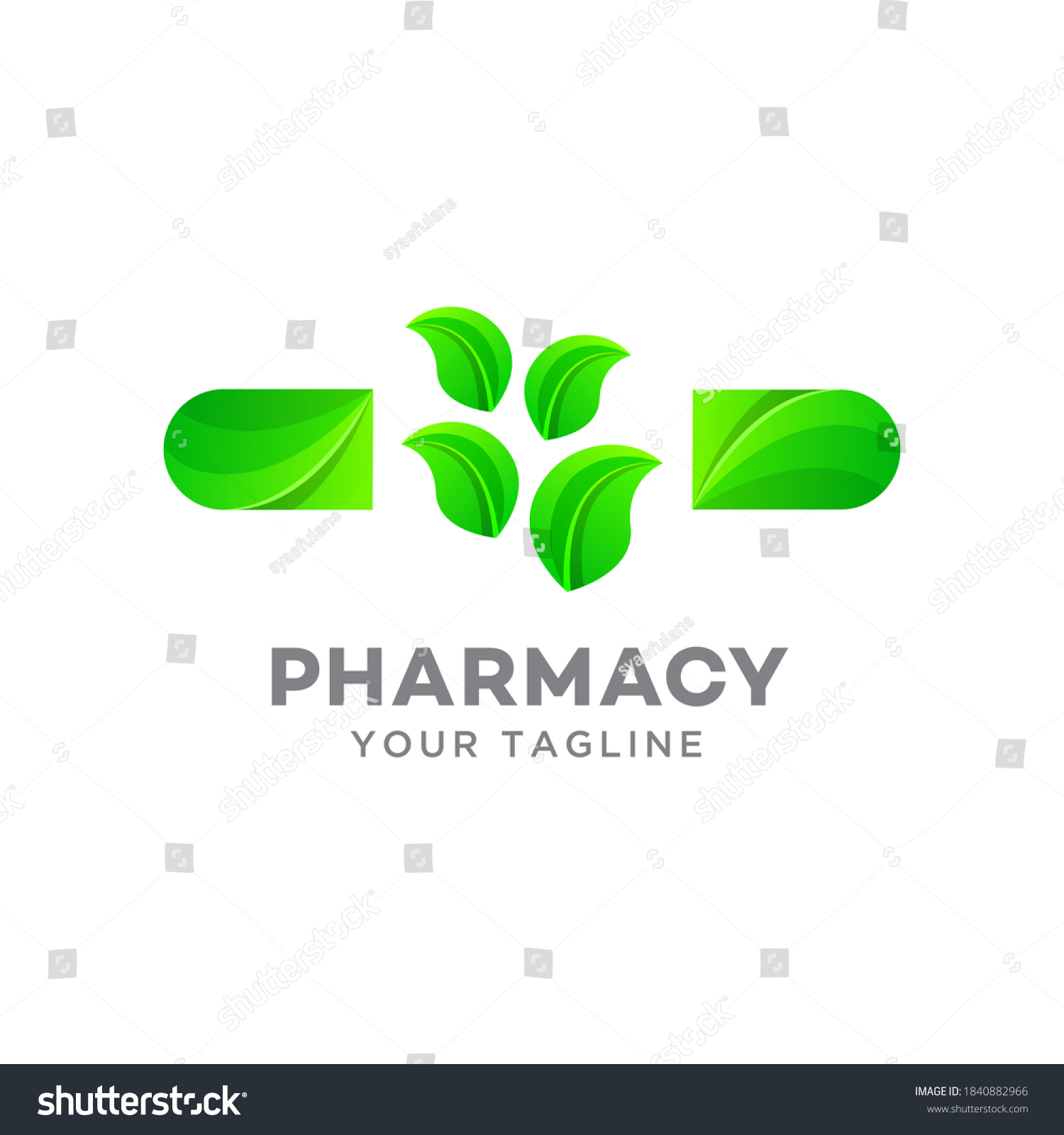 Pharmacy Modern Logo Design Template Vector Stock Vector (Royalty Free ...